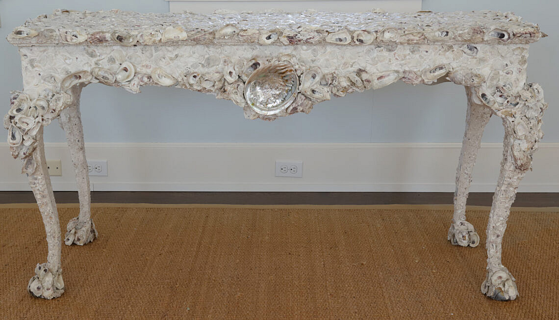 Shell Encrusted Georgian Style Rococo Form Console Table - Shell ...