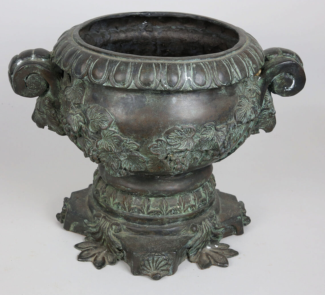 Maitland Smith Green Patina Double Handle Urn - Maitland Smith Green ...