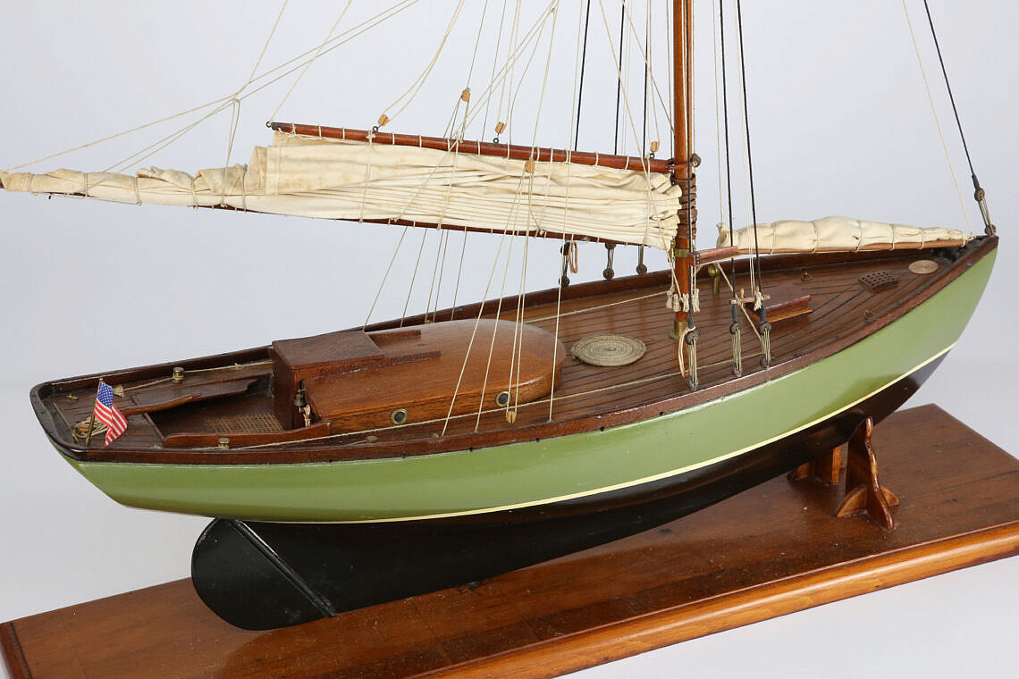 Vintage Carved and Painted Yacht Model of the "Falderal" - Vintage ...