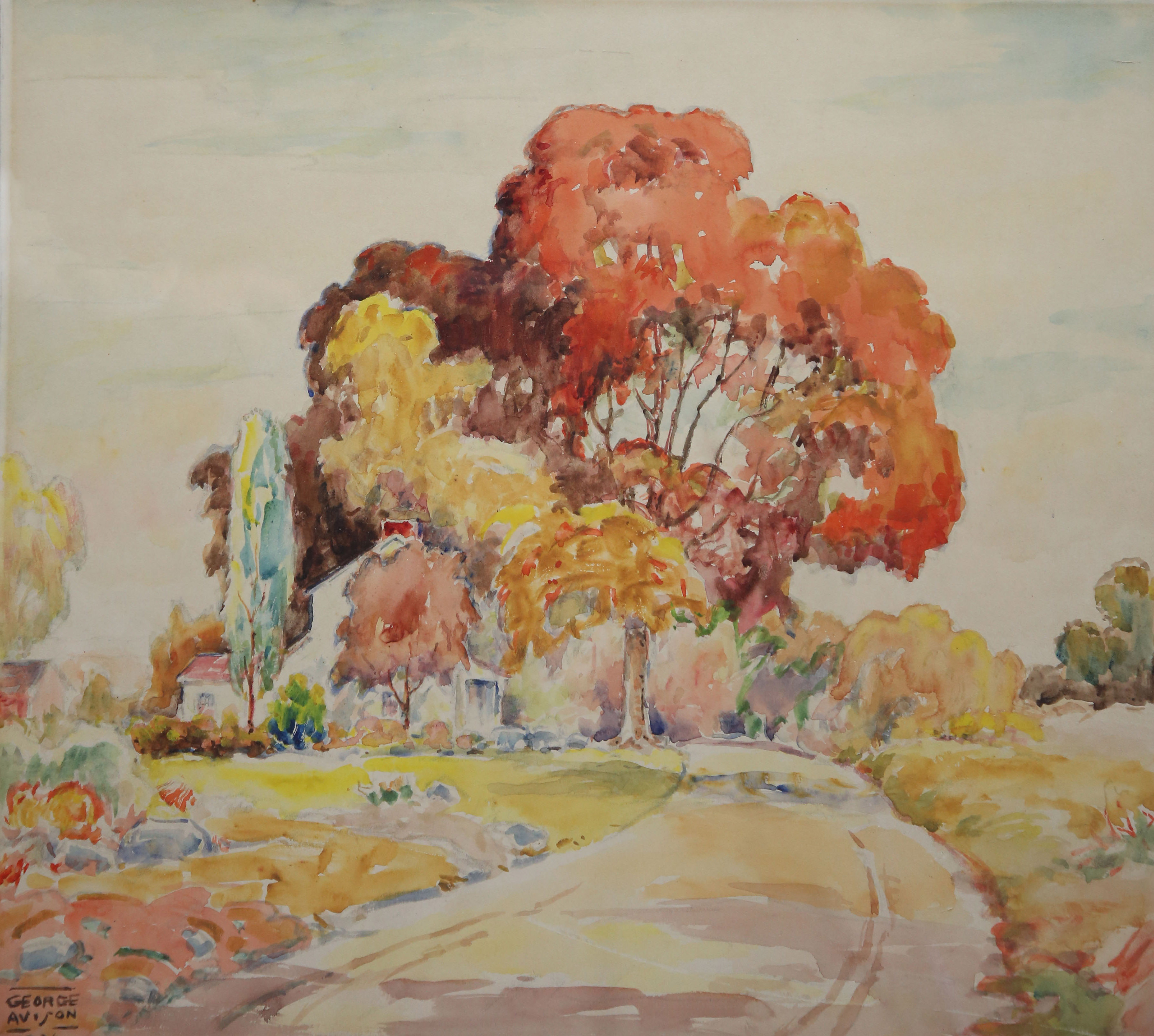 George Alfred Avison Watercolor on Paper"Trees" - George Alfred Avison ...