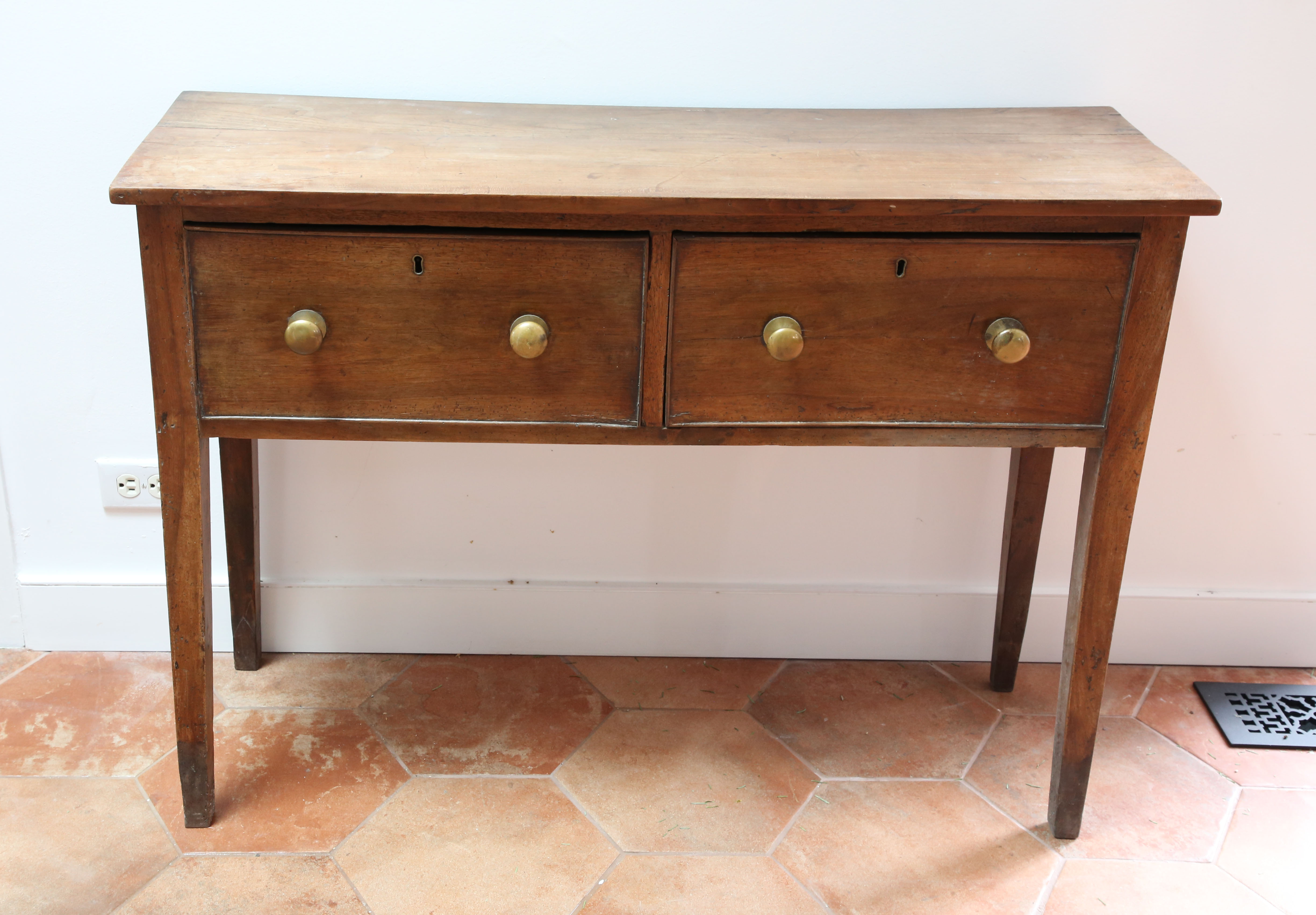 English Cherry Two Drawer Server circa 1820 - English Two Drawer Server ...
