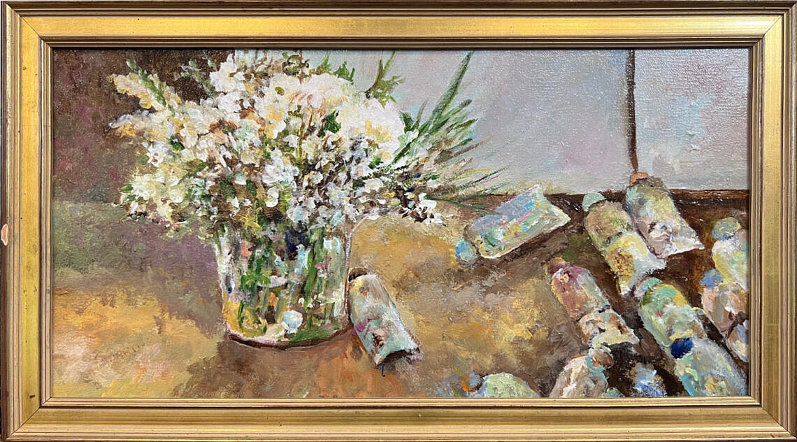 Peter Guarino Oil on Canvas “Floral Still Life” - Peter Guarino Oil on ...