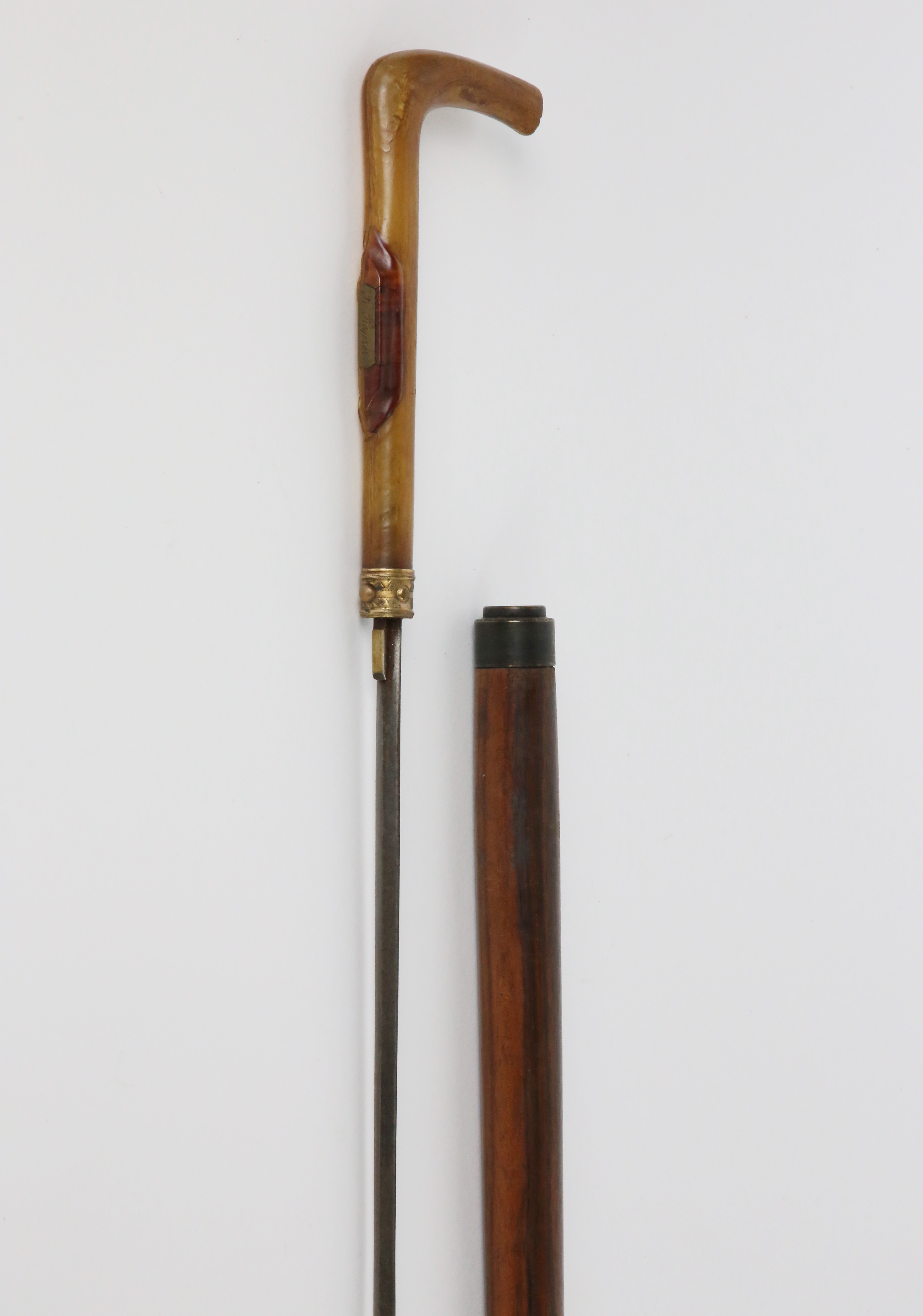 Lady's Sword Cane with Carved Horn Handle 19th Century - Lady's Antique ...