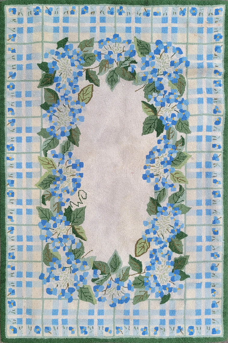 Claire Murray Hydrangea Pattern Hooked Rug - Claire Murray Hydrangea ...