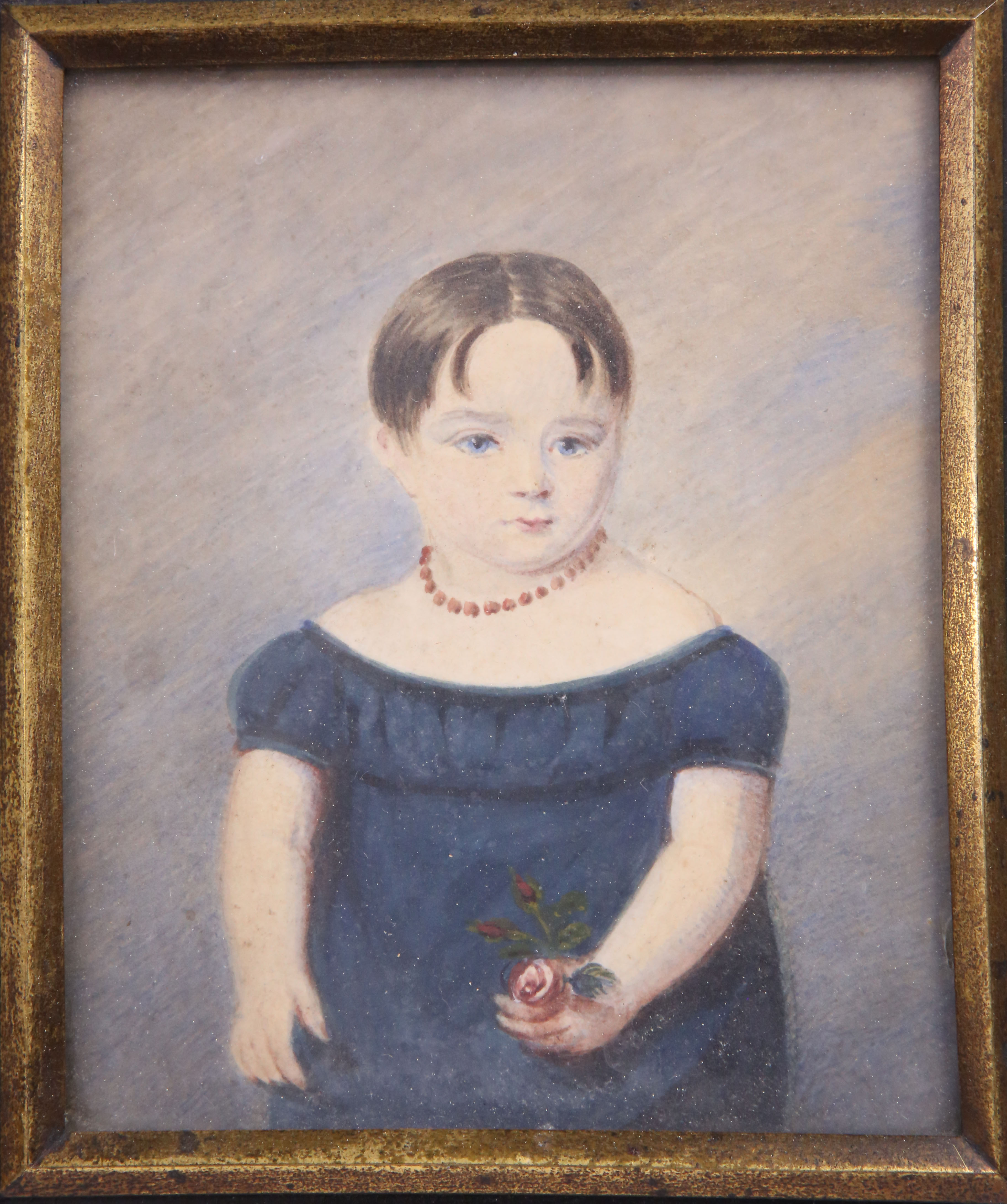 Phineas Lowther "Portrait of Marie Hull as a Child" Watercolor and Ink ...