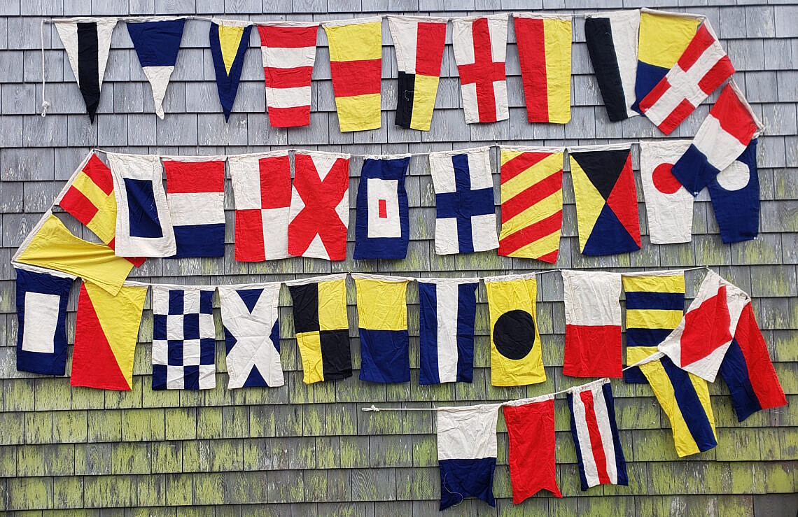 Nautical Pre Strung Signal Flags - Set of Forty Decorative Nautical ...