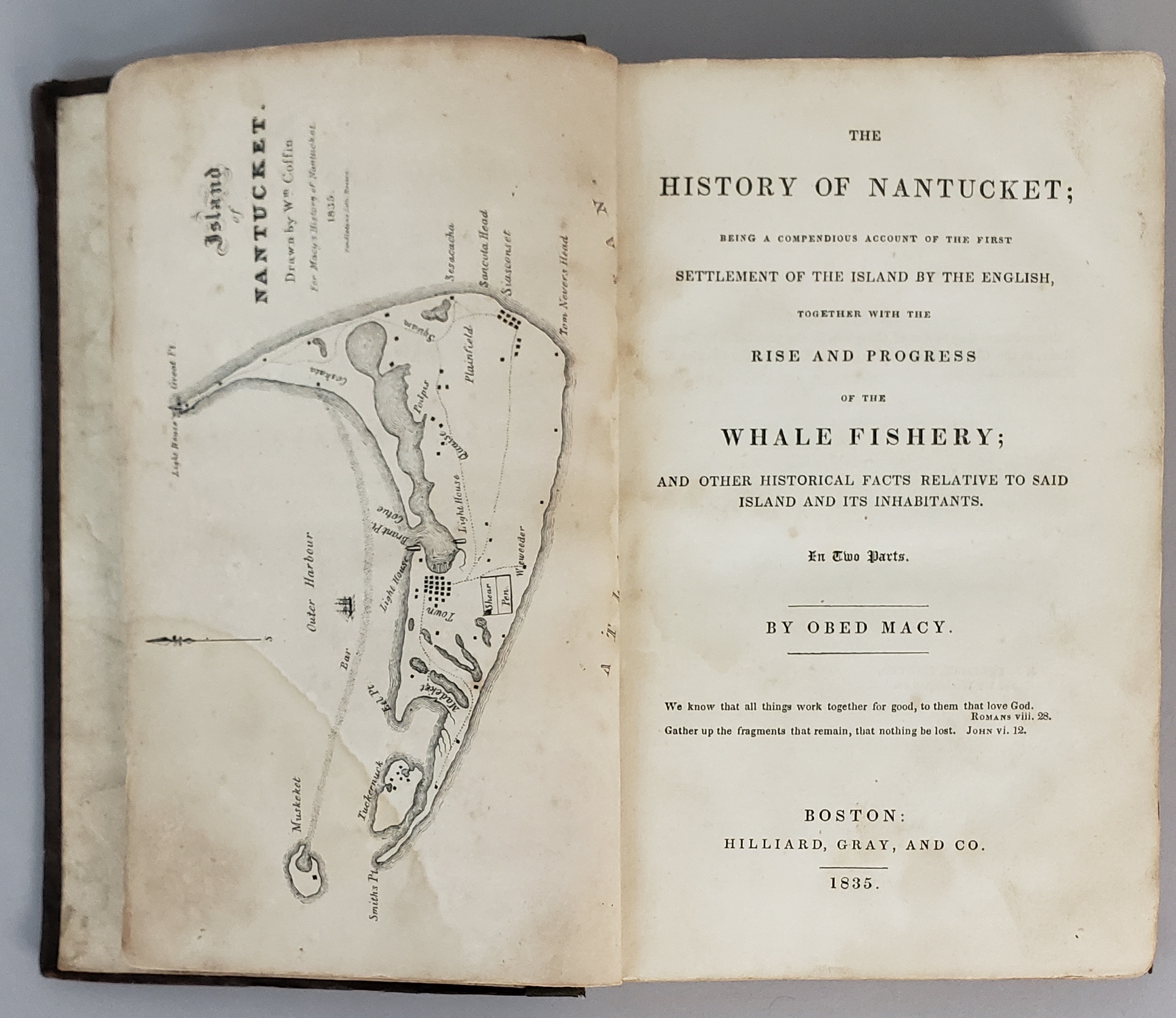 Obed Macy History of Nantucket Book - Book: The History of Nantucket ...