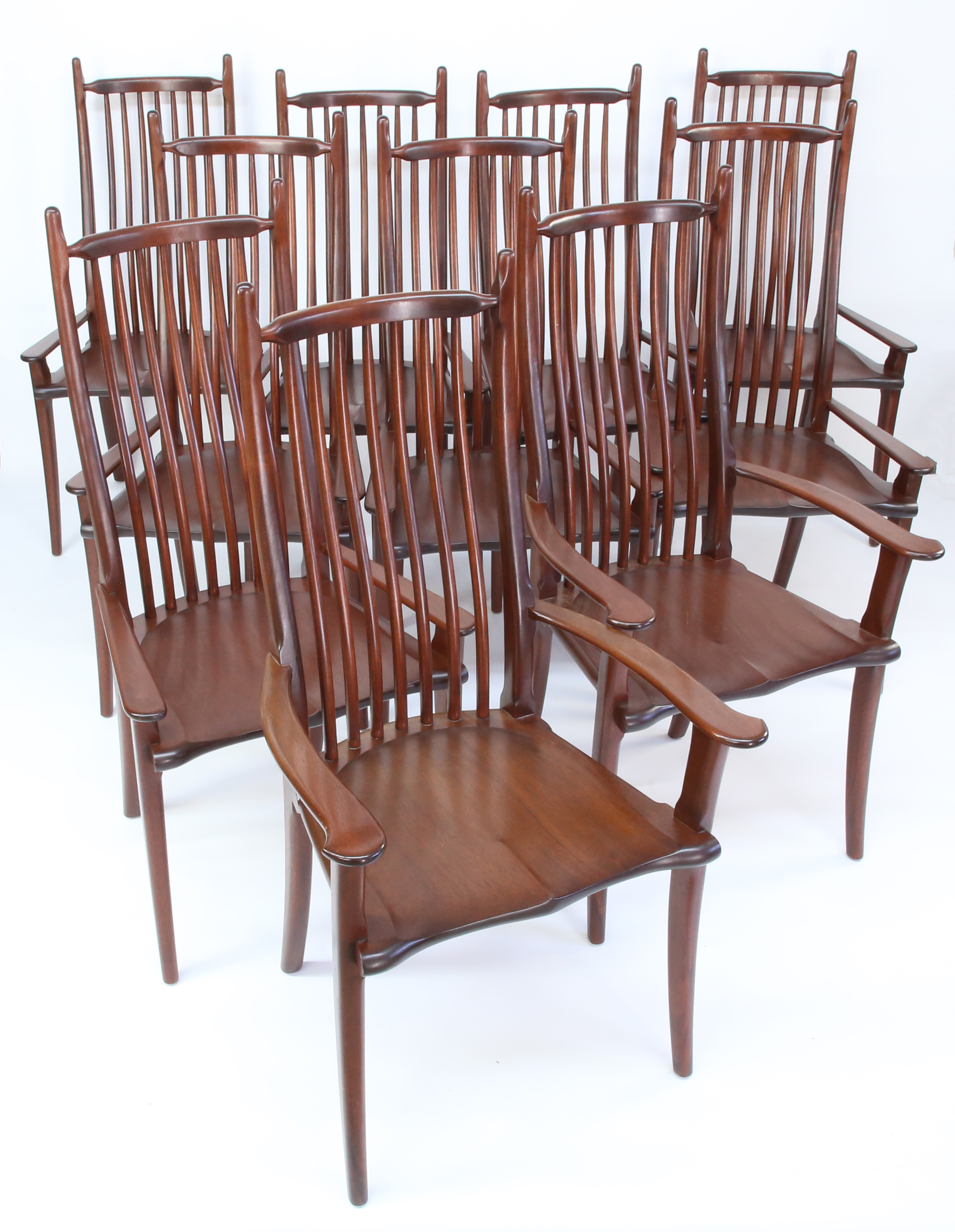 Set of Ten Stephen Swift Mahogany Highback Dining Chairs - Set of Ten ...
