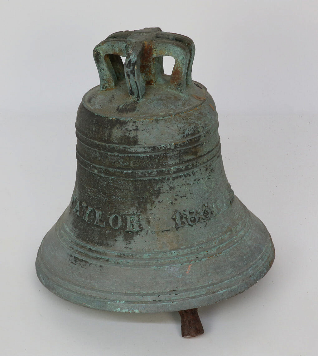 Dated 1861 John Taylor Cast Bronze Church Bell with Wrought Iron ...