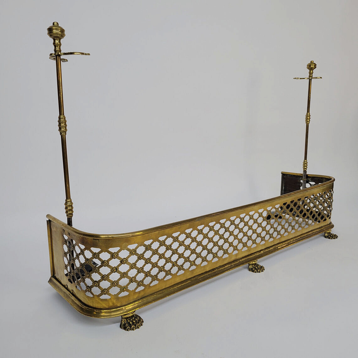 Antique American Fire Fender - Fine Antique American Pierced Brass ...