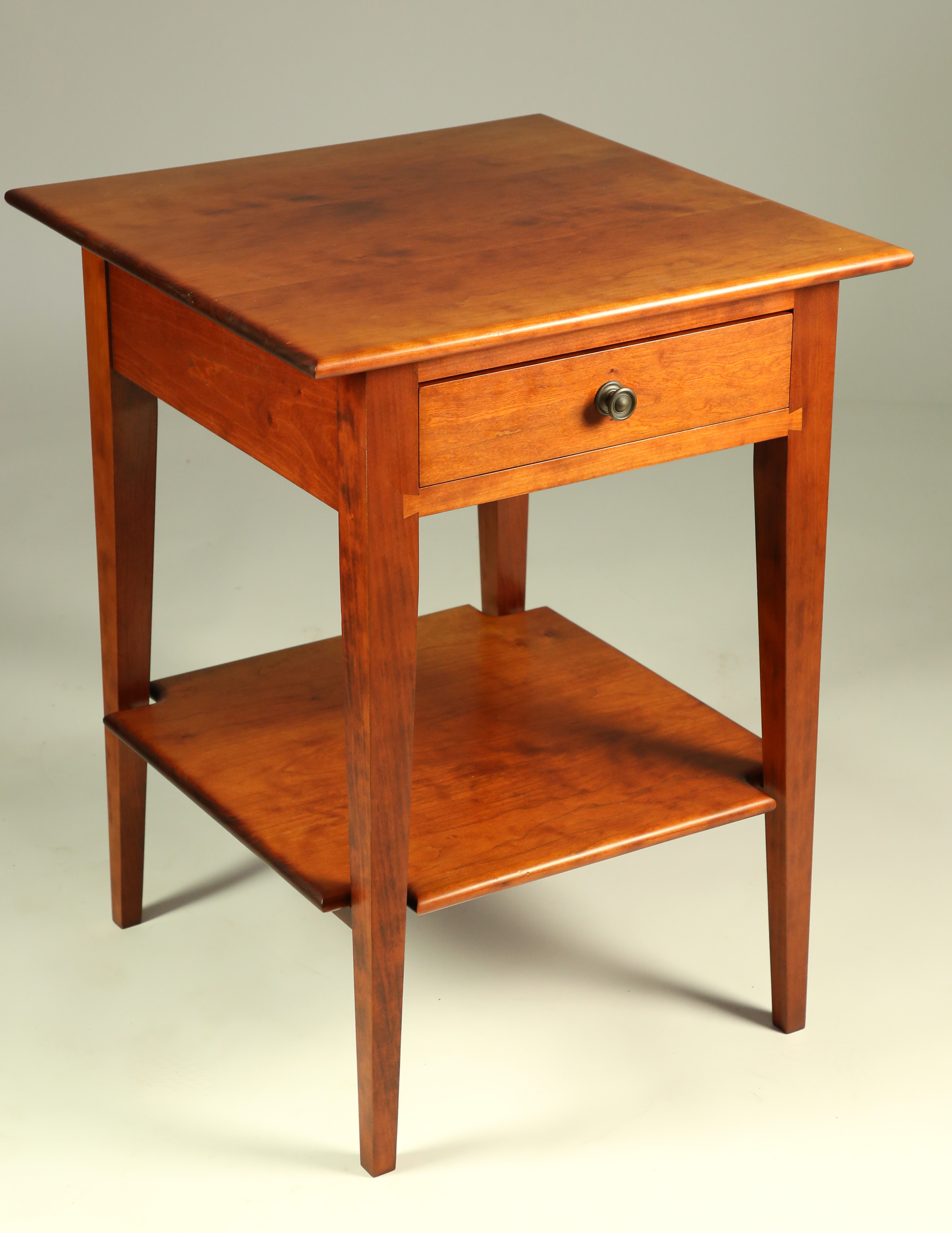 Signed Stephen Swift Cherry One Drawer Side Table circa 1998 - Signed ...