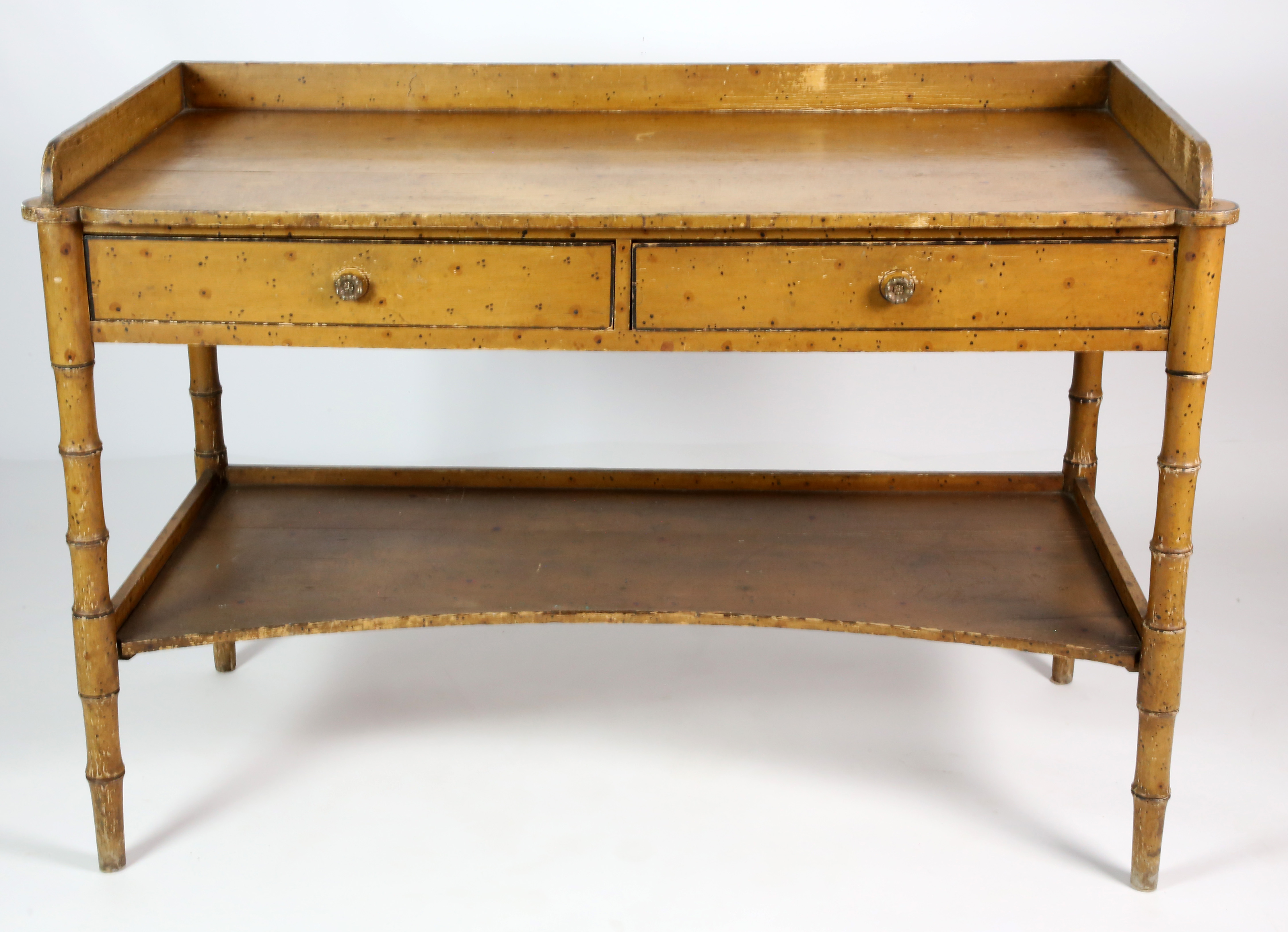 English Decorated Two-Drawer Server - Antique English Decorated Two ...