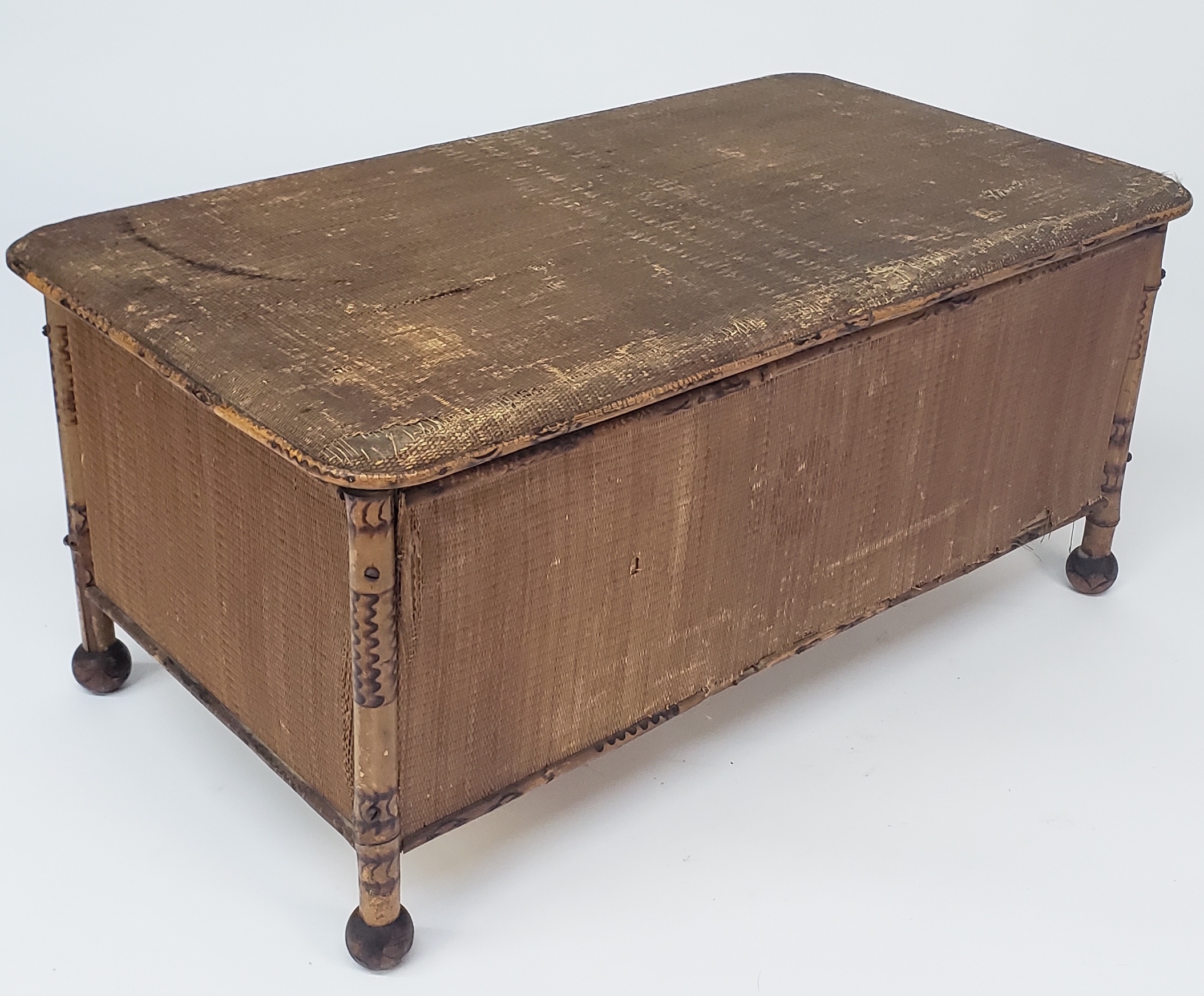 Vintage English Bamboo Trunk - Vintage English Bamboo Lift Top Storage ...