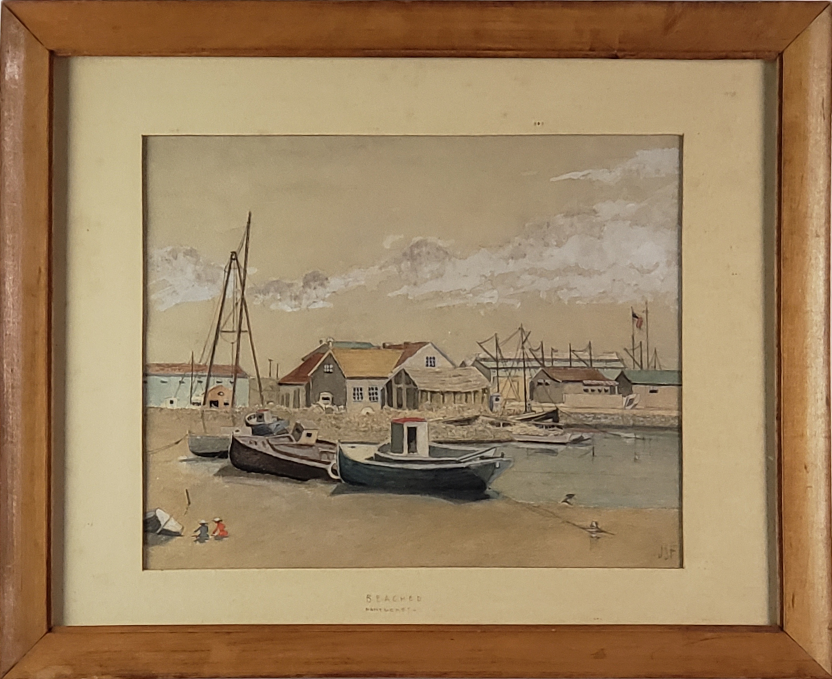 Jed Foster Gouache and Watercolor on Paper, “Beached Nantucket ...