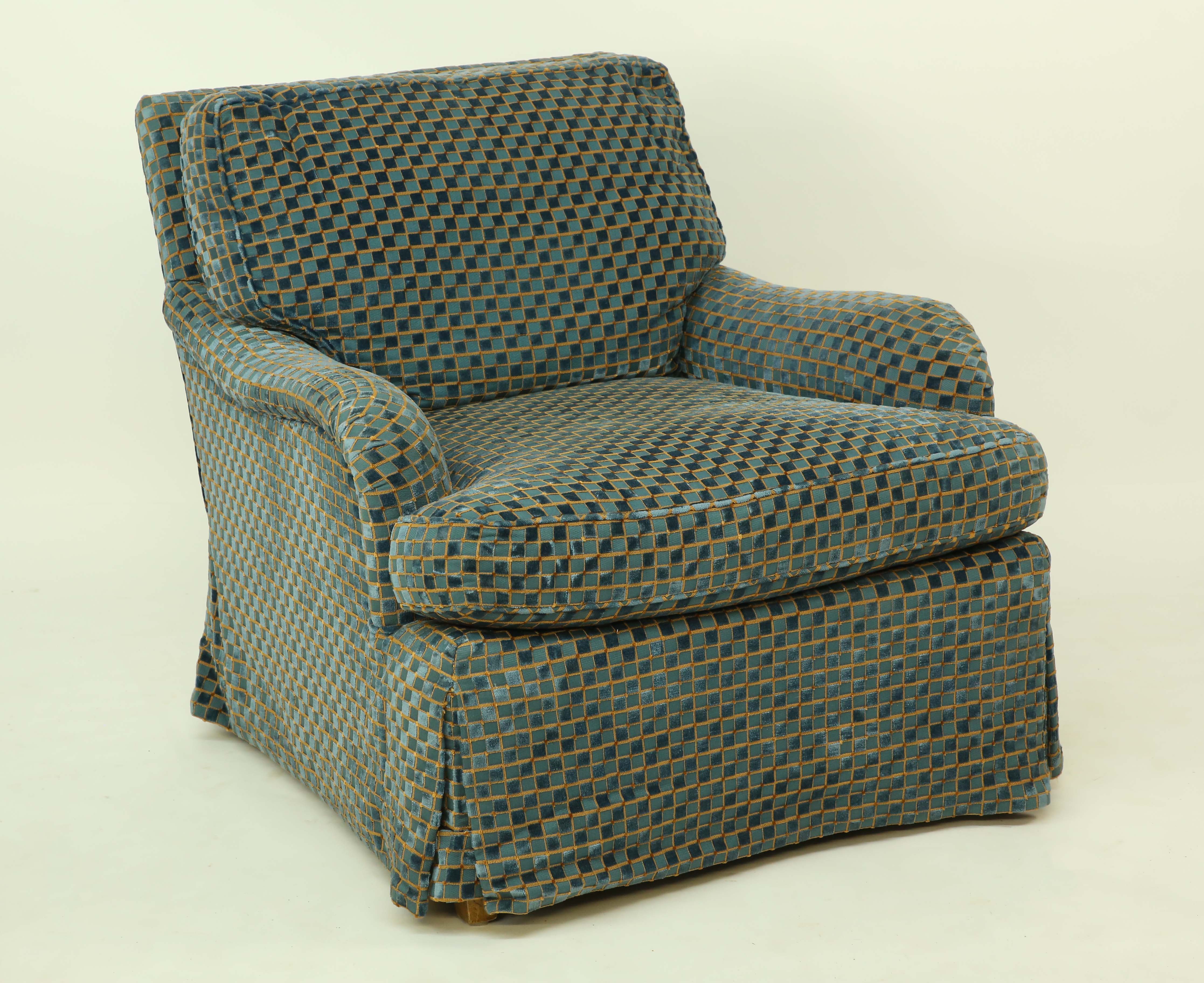 Contemporary Tea Green Upholstered Club Chair - Contemporary Teal Green ...