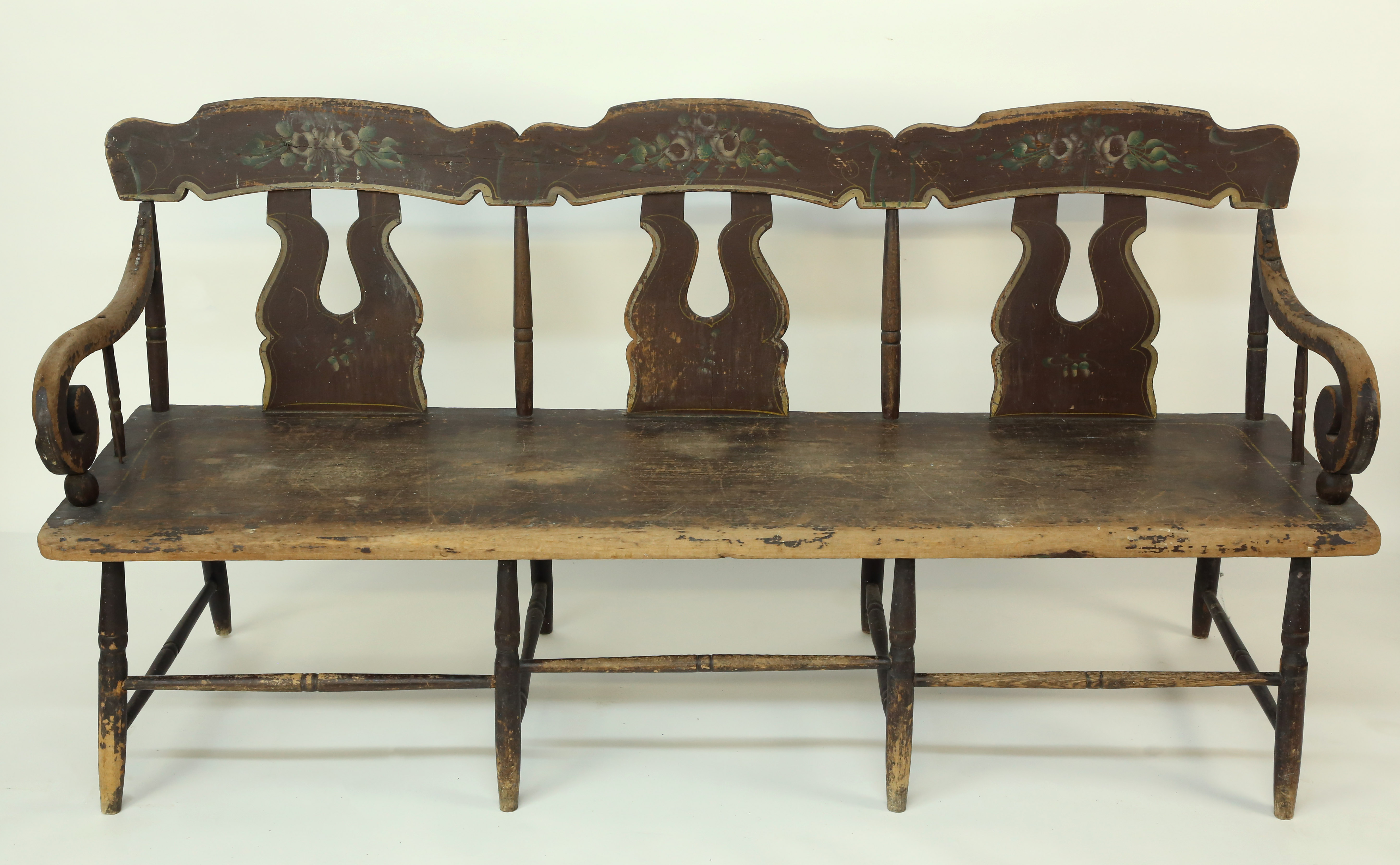 Pennsylvania Hand Decorated Deacon's Bench - Pennsylvania Hand ...