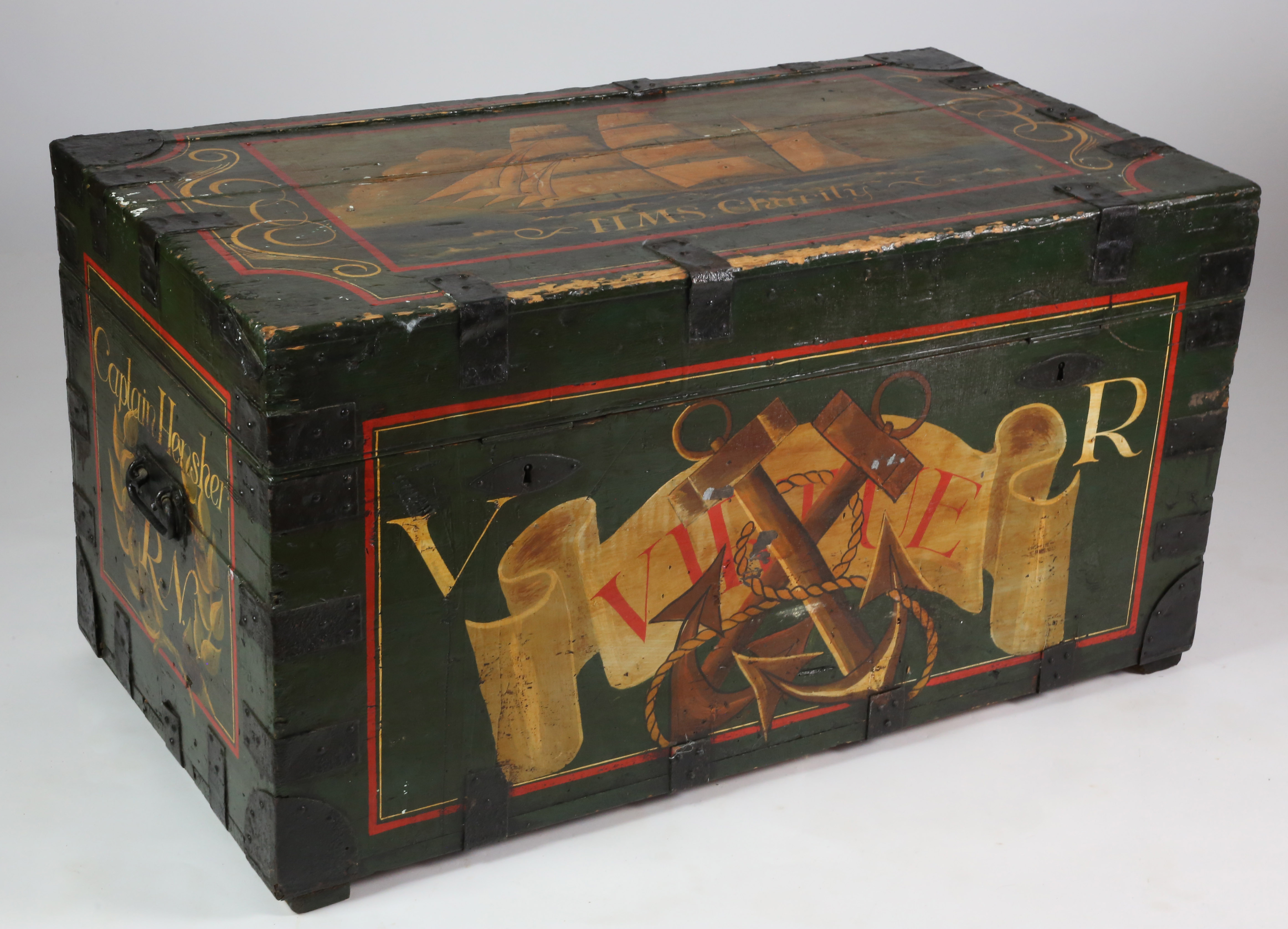 "HMS Charity" Nautical Decorated Trunk - "HMS Charity" Nautical ...
