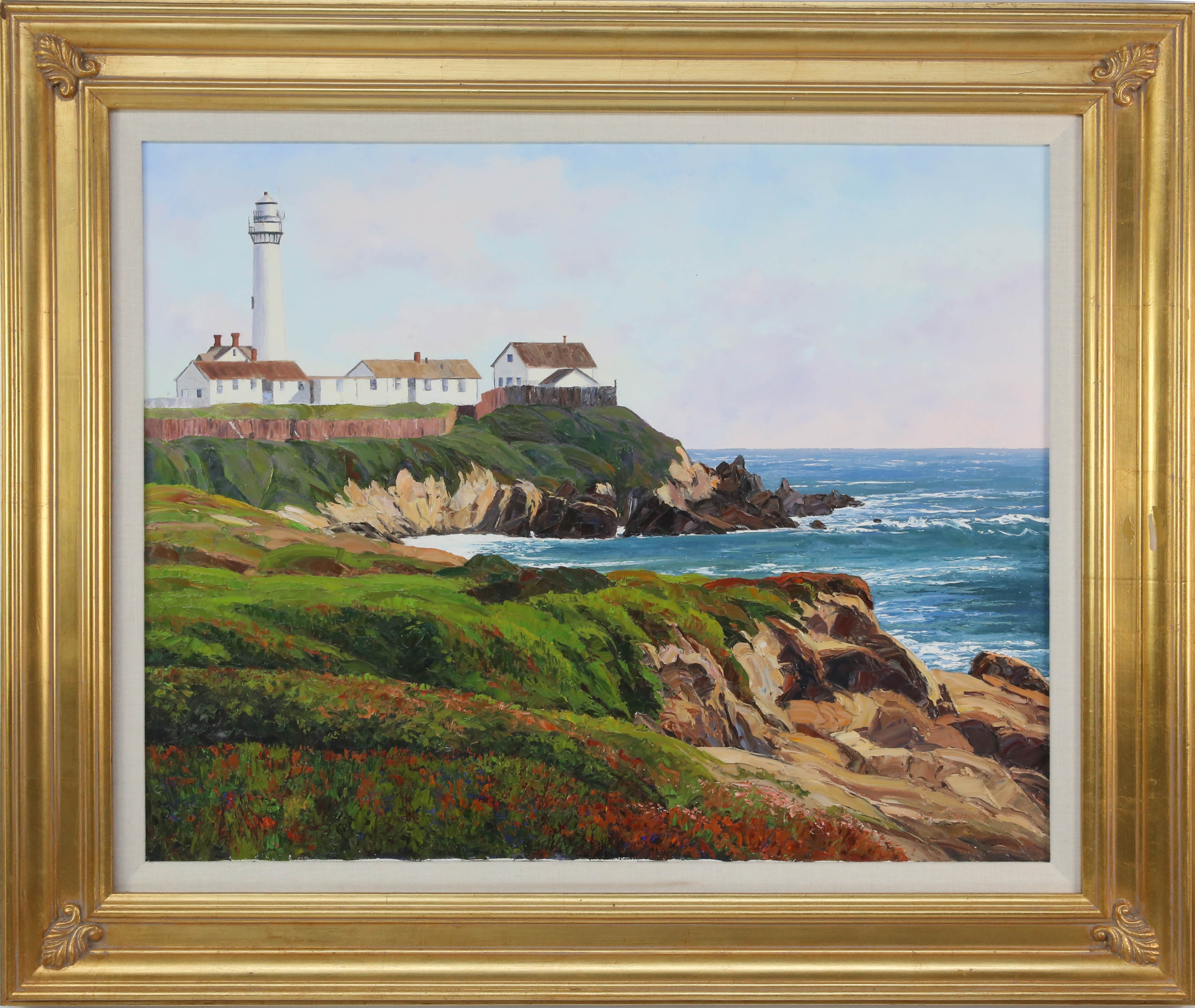 Carol Swinney Oil on Canvas "Pidgeon Point Lighthouse" - Rafael Osona ...