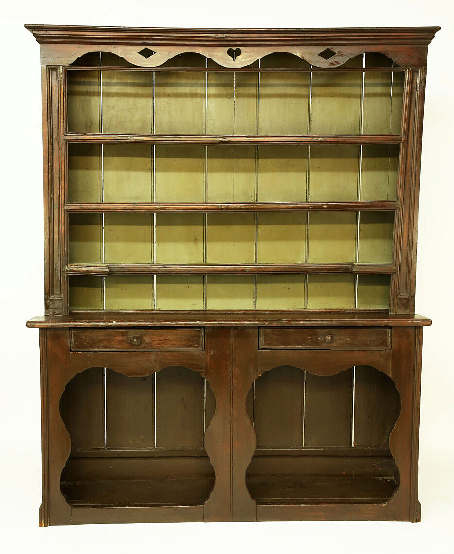 Antique Single Piece Pine Open Hutch - Antique Single Piece Pine Open ...