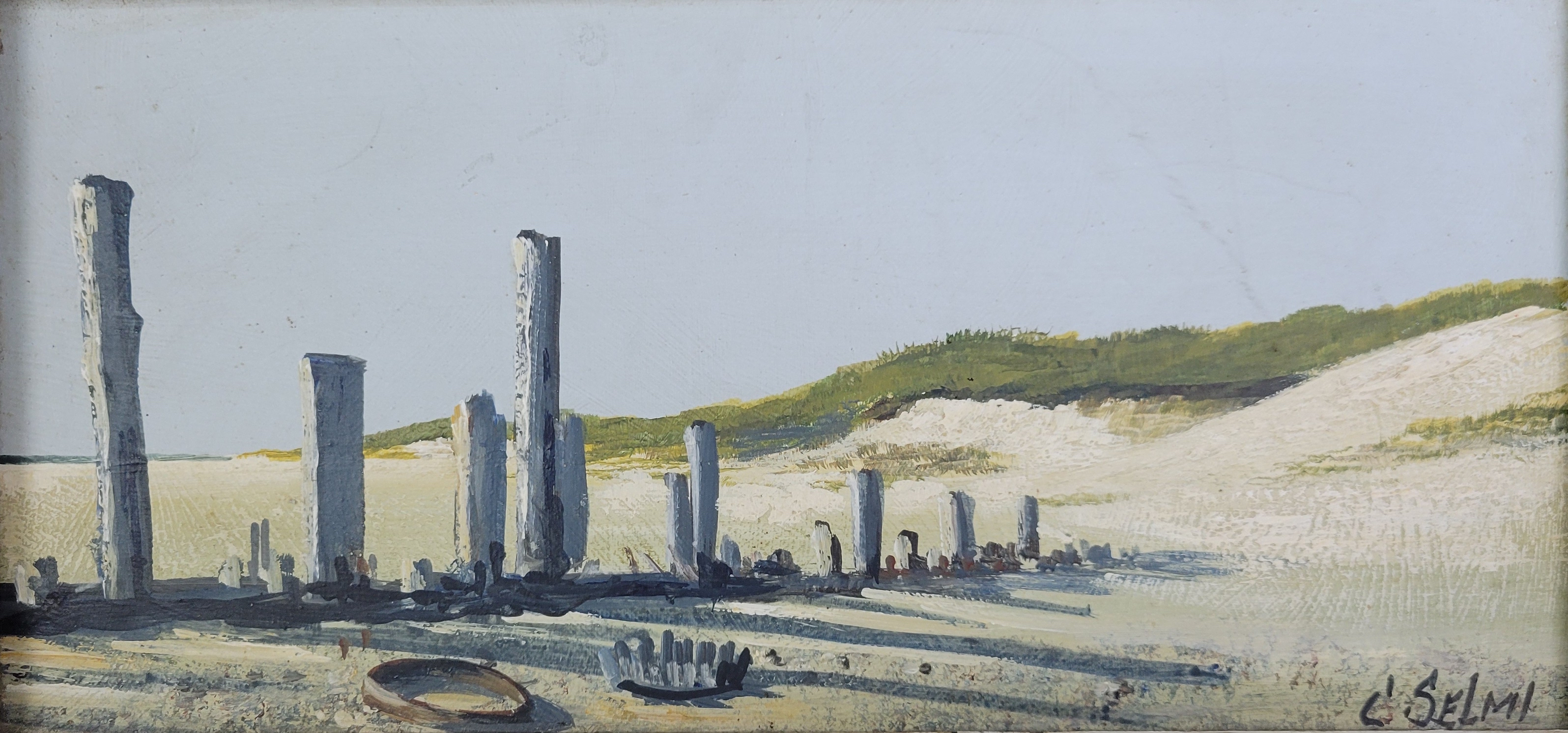 Charles Selmi Nantucket Oil Painting - Charles R. Selmi Mid Century ...