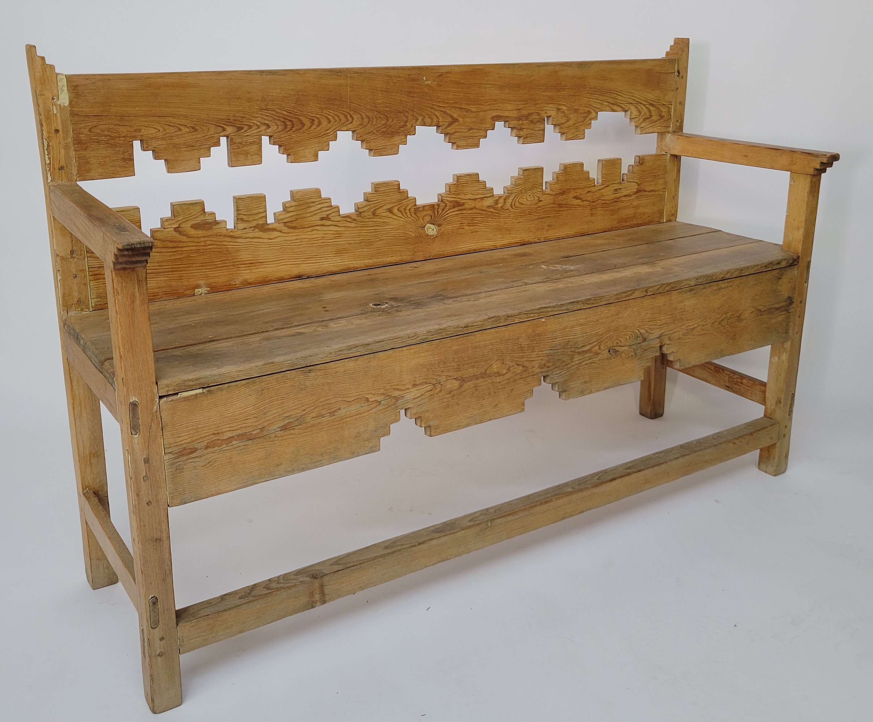 Antique Spanish Colonial Bench - Antique Southwestern Spanish Colonial ...