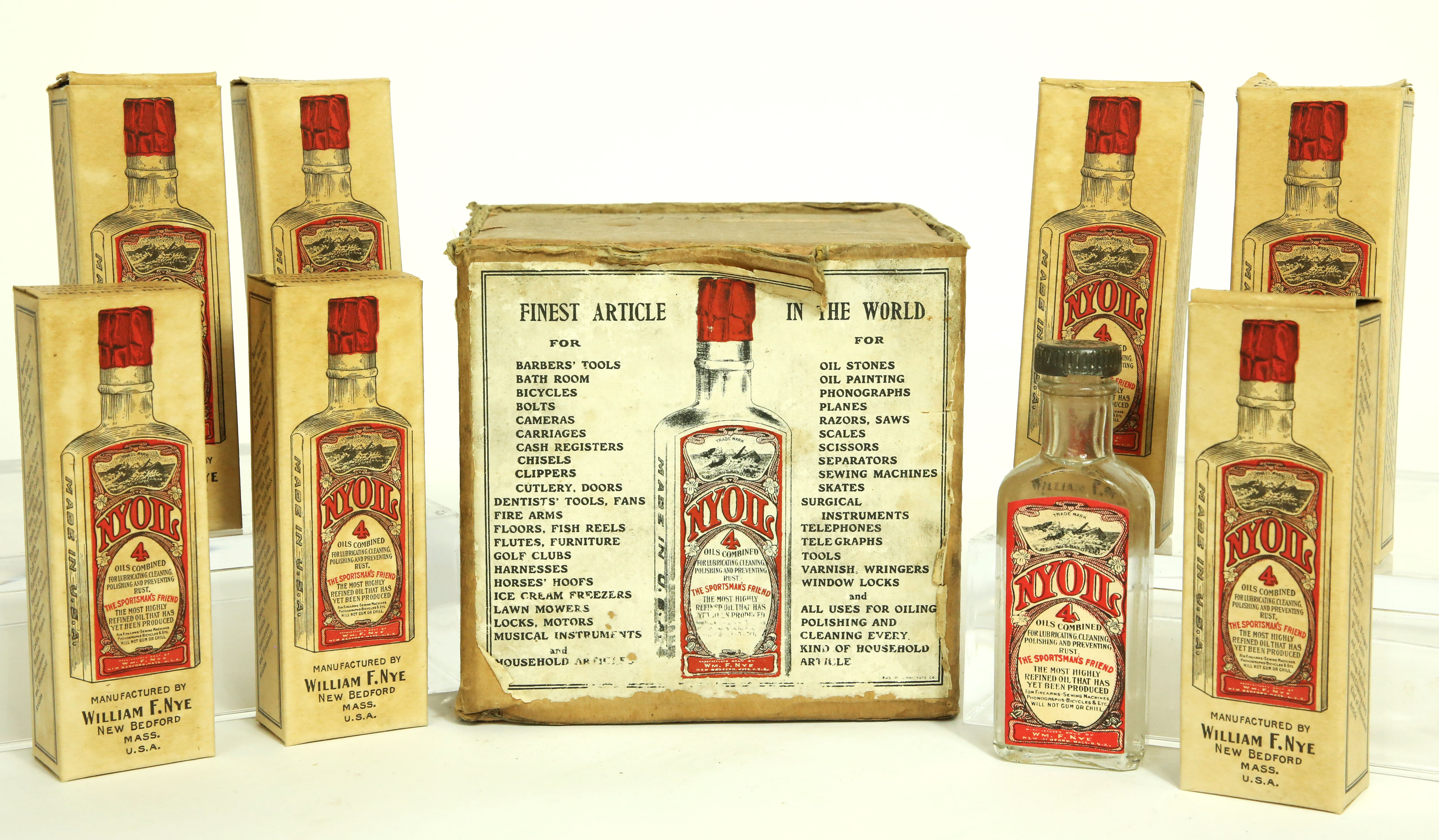 Eight Bottles of William F. Nye Nyoil - Eight Bottles of William F. Nye ...