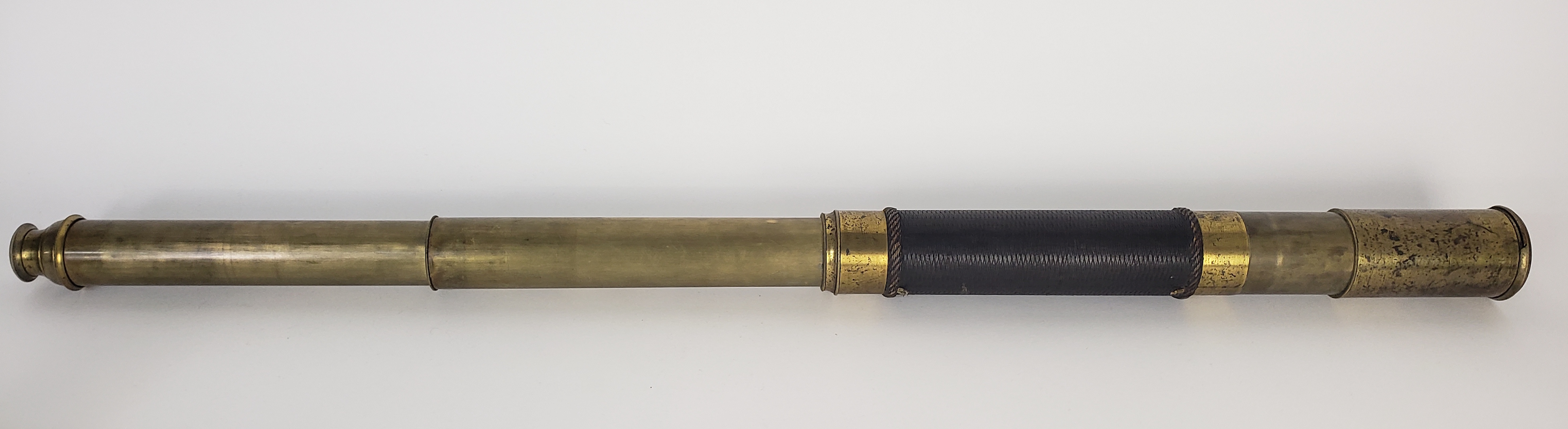 Antique Brass Ropework Sailor's Spyglass - Antique Two-Draw Captain’s ...