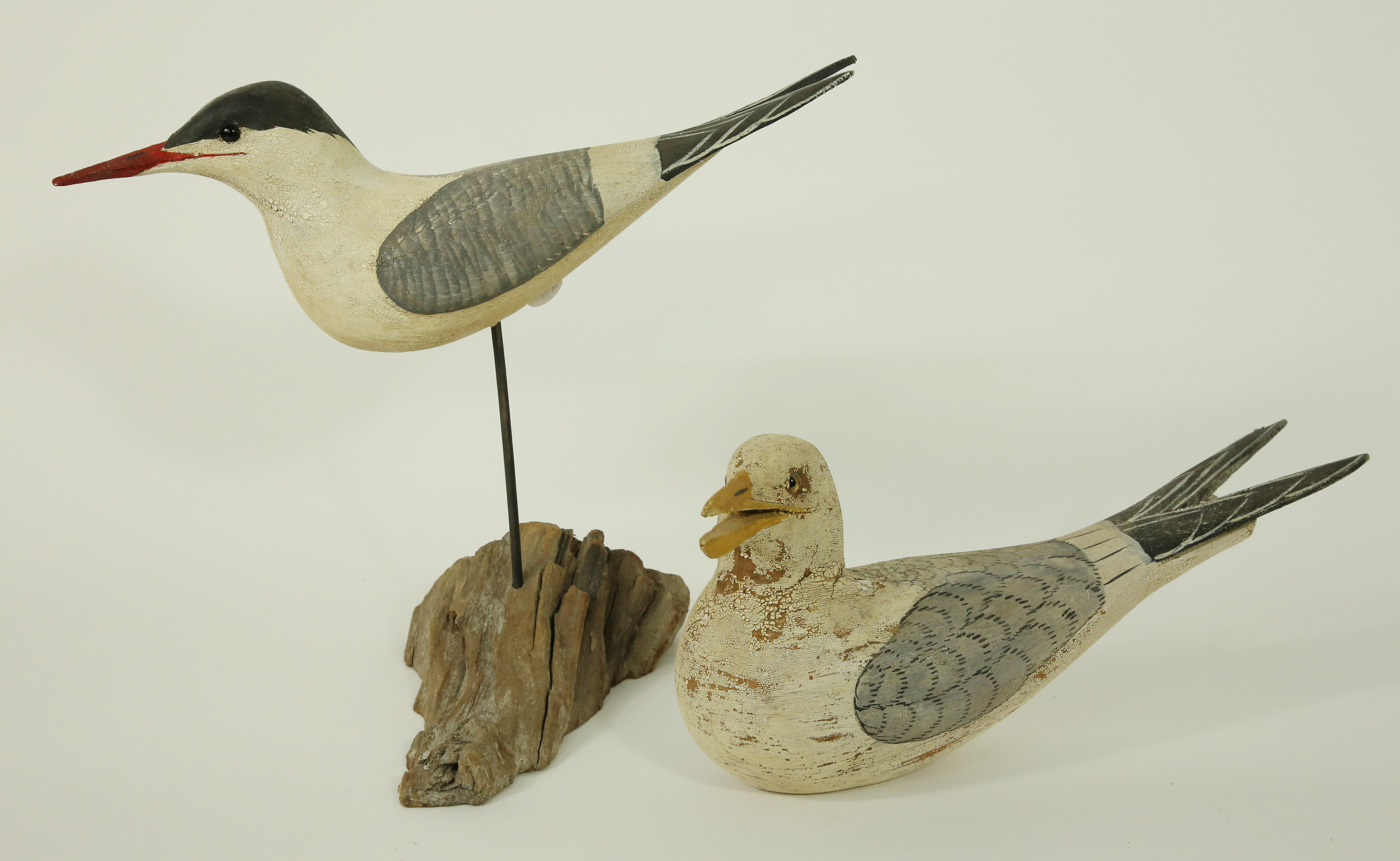 Dick Drescher Carved Gull and Tern - Dick Drescher Carved Gull and Tern ...