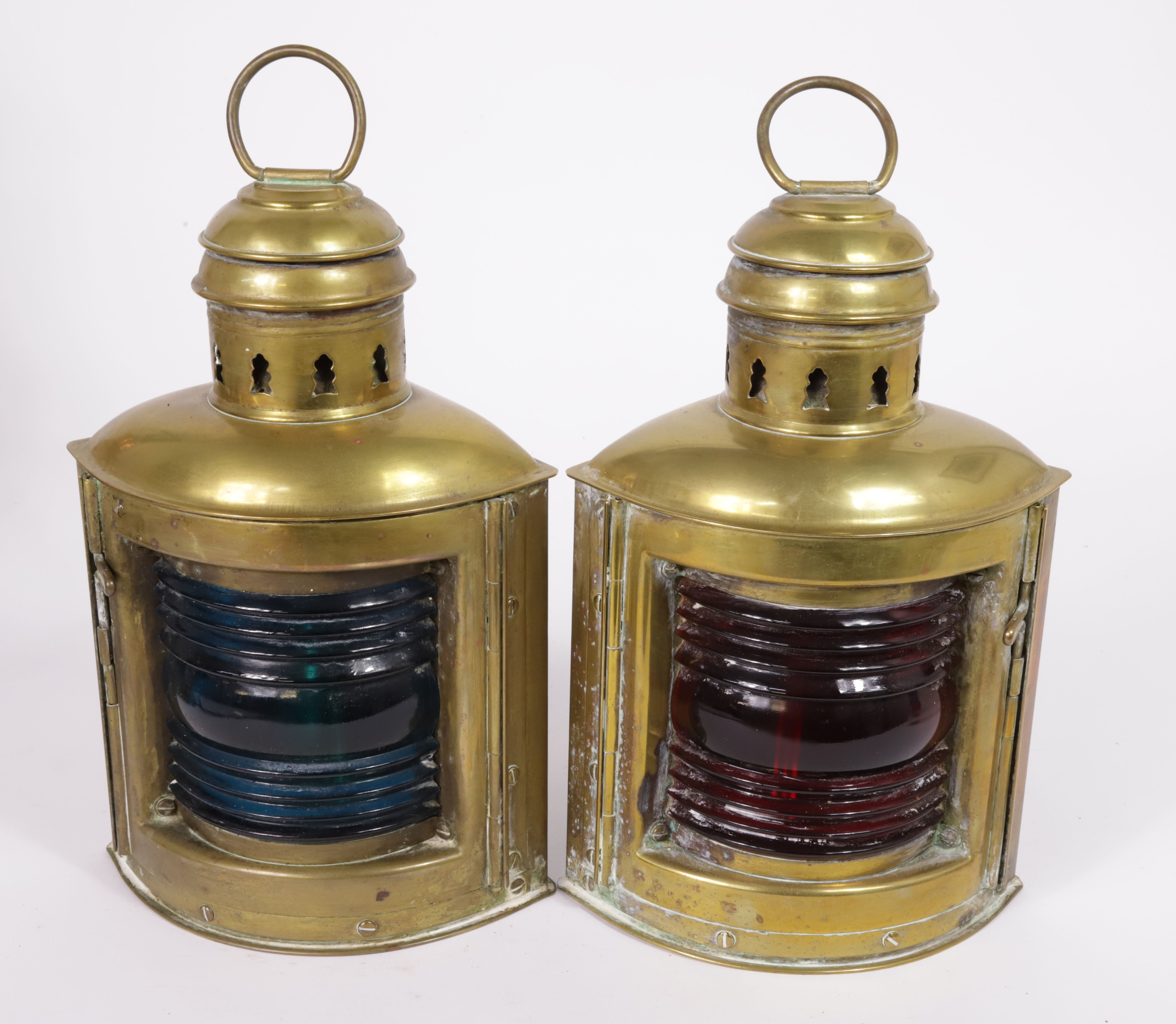Pair of Perko Brass Port and Starboard Lights - Pair of Perko Brass ...