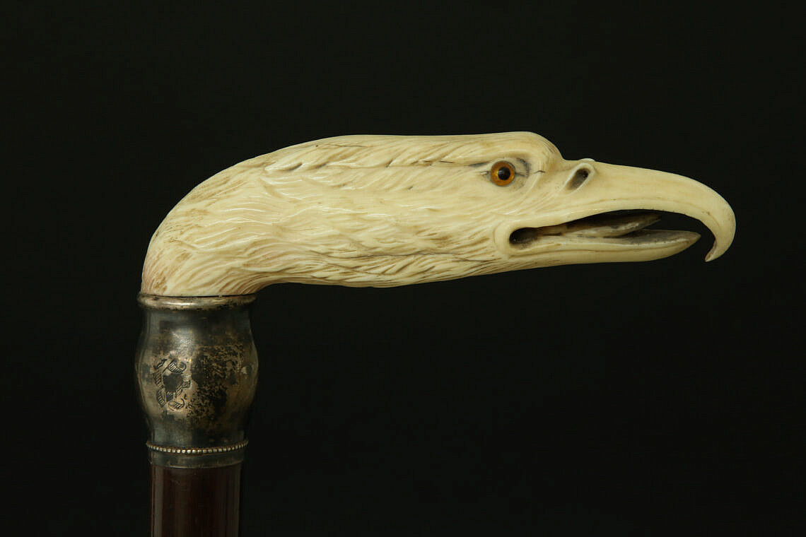 Fine Antique Carved Eagle Head Cane 19th century - Fine Antique Carved ...
