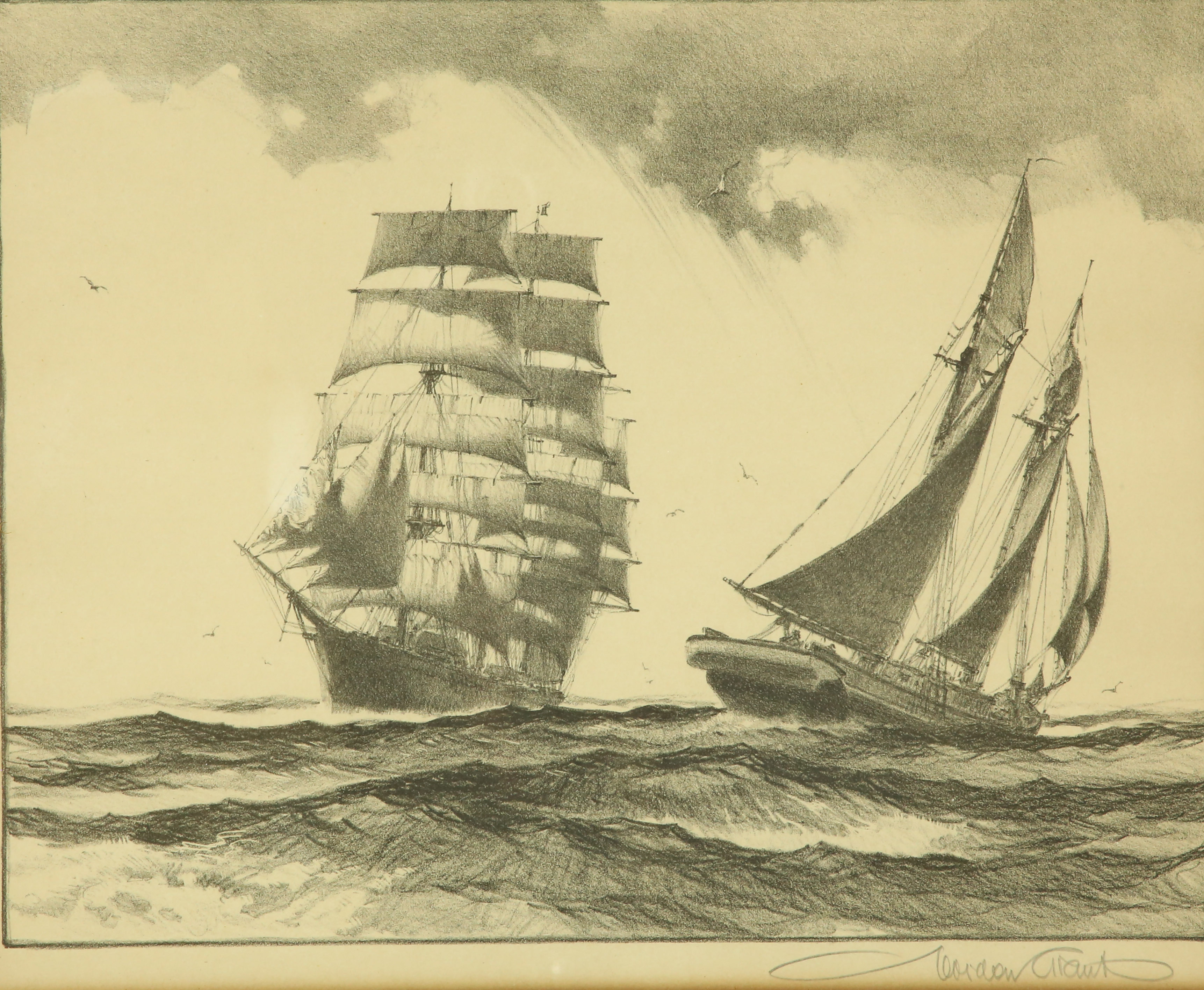 Gordon Hope Grant (1875-1962) Etching "Lanes of Trade" - Gordon Hope ...