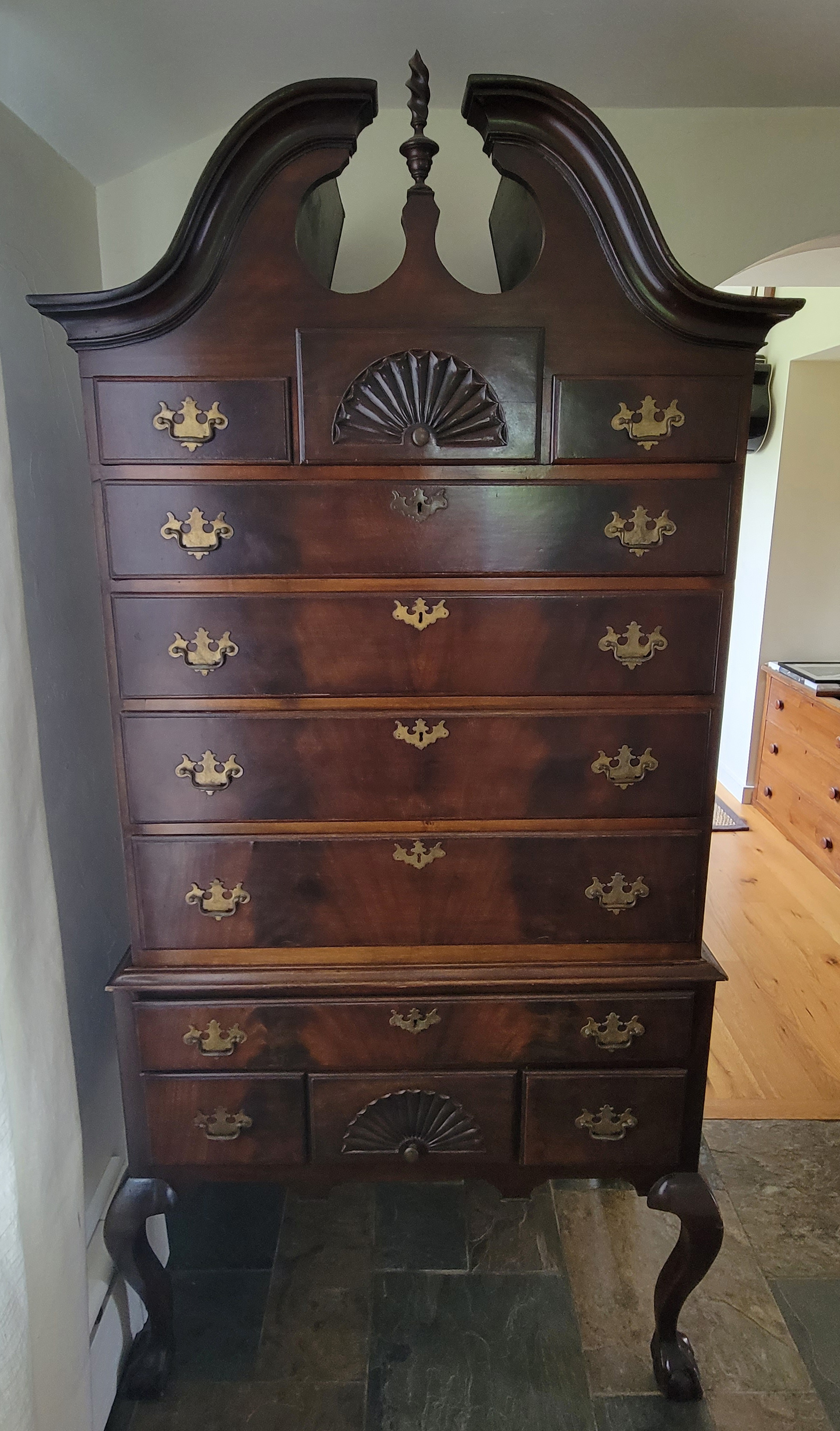 American Mahogany Highboy 19th Century - American Mahogany Highboy ...