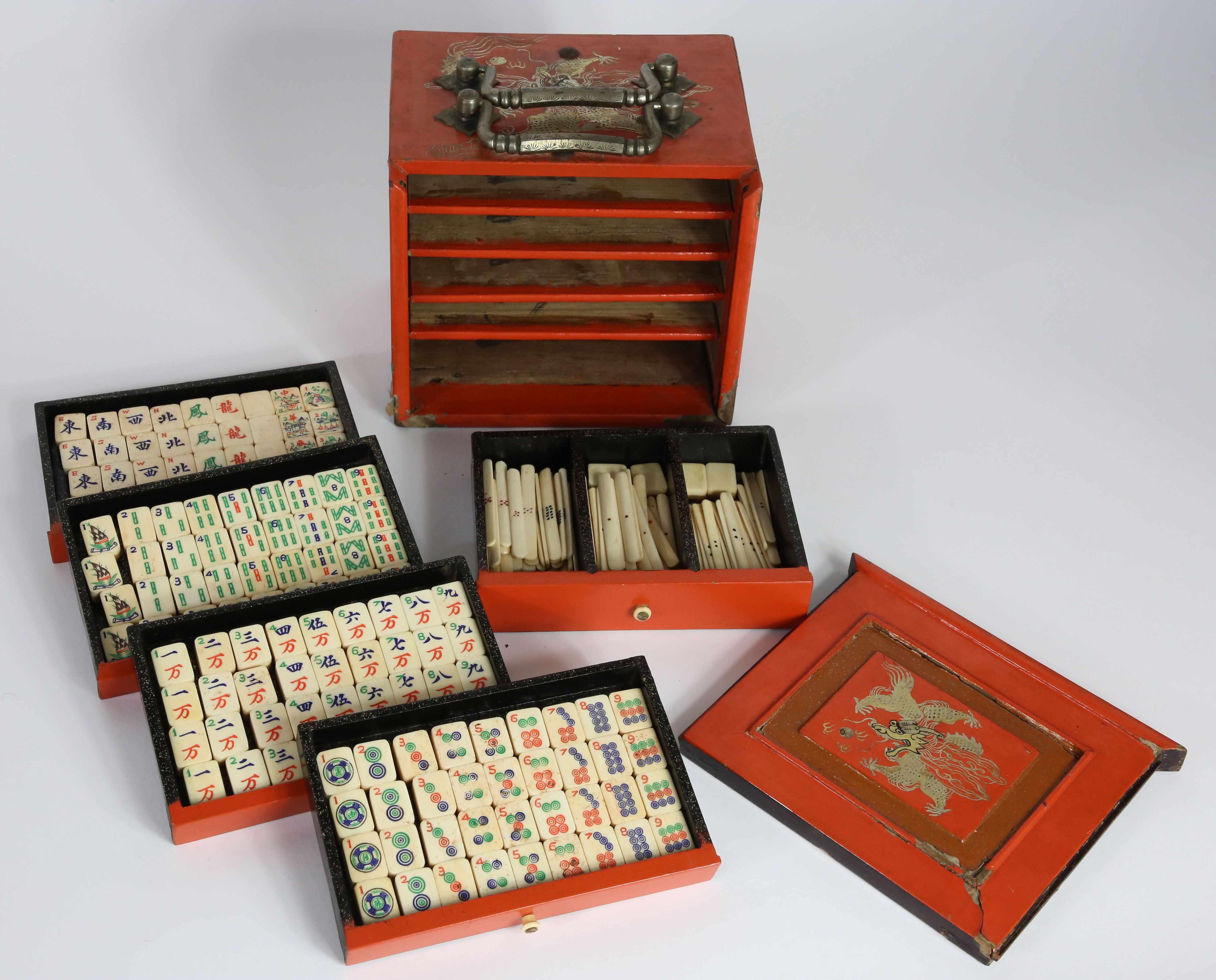 Vintage Boxed Set of Mah Jong - Vintage Boxed Mah Jong Set - Rafael ...