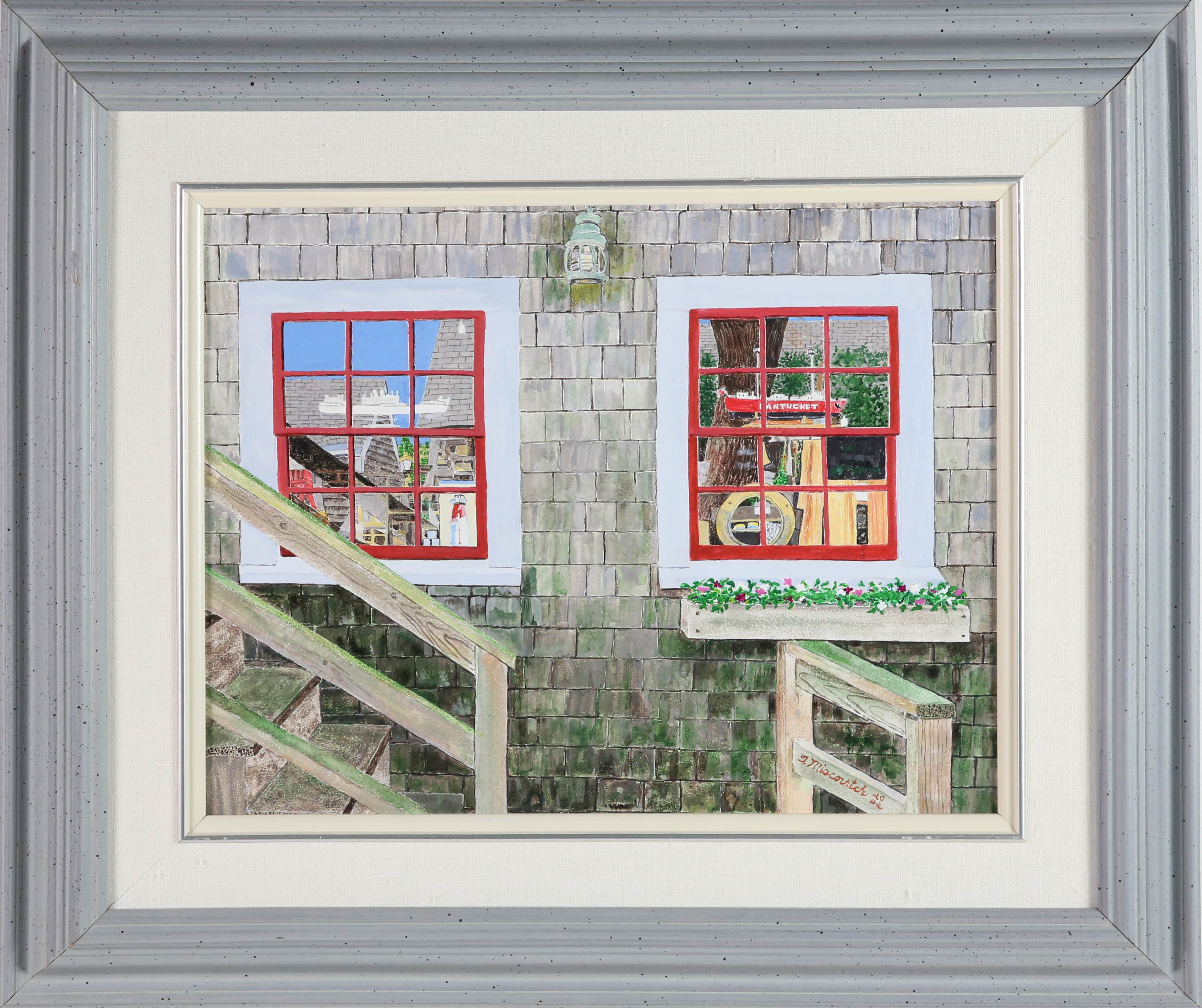 Theo Miscovitch Acrylic on Board "Window View Nantucket" - Theo ...