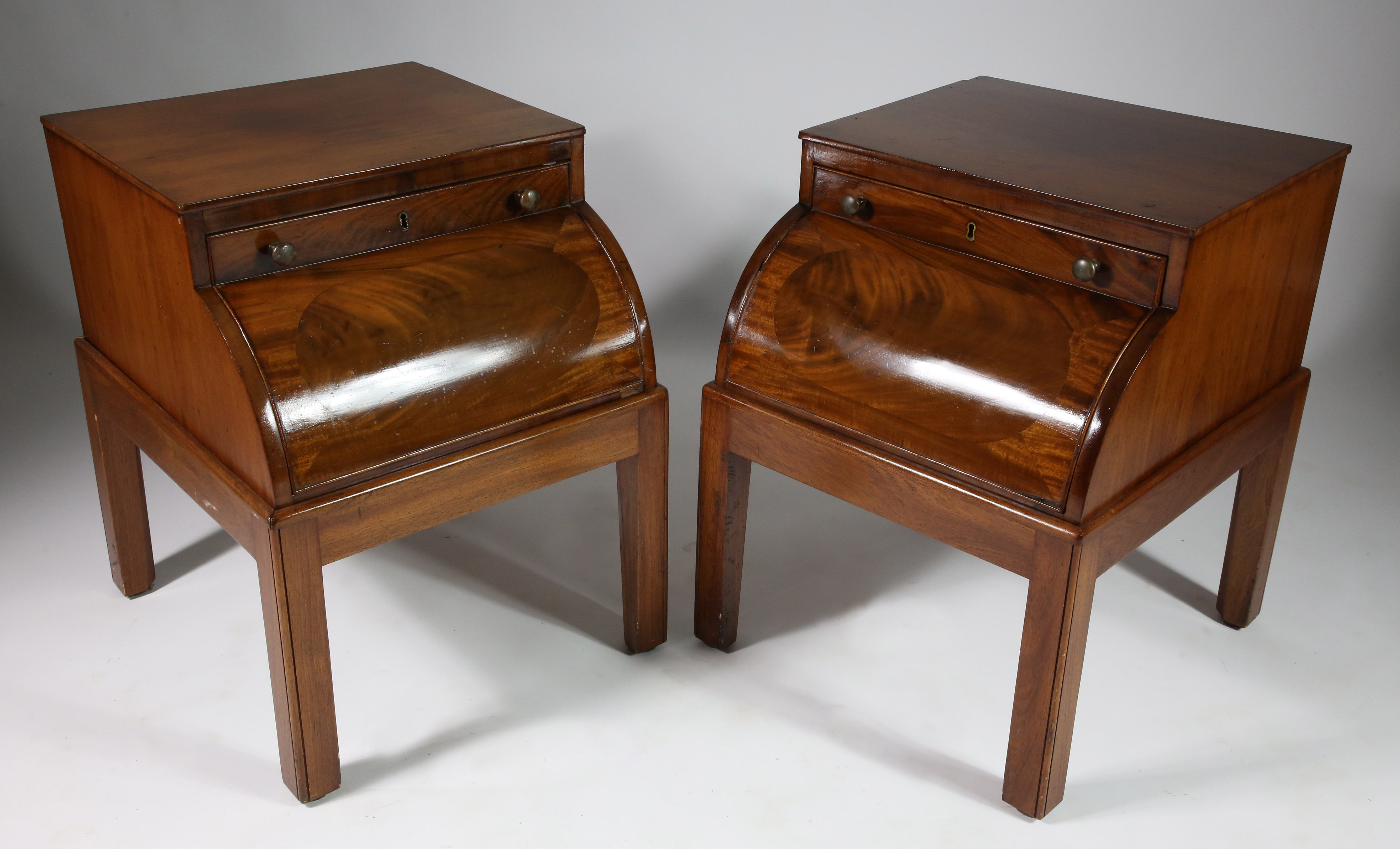 Pair Antique Mahogany Night Stands 19th Century - Pair of Antique ...