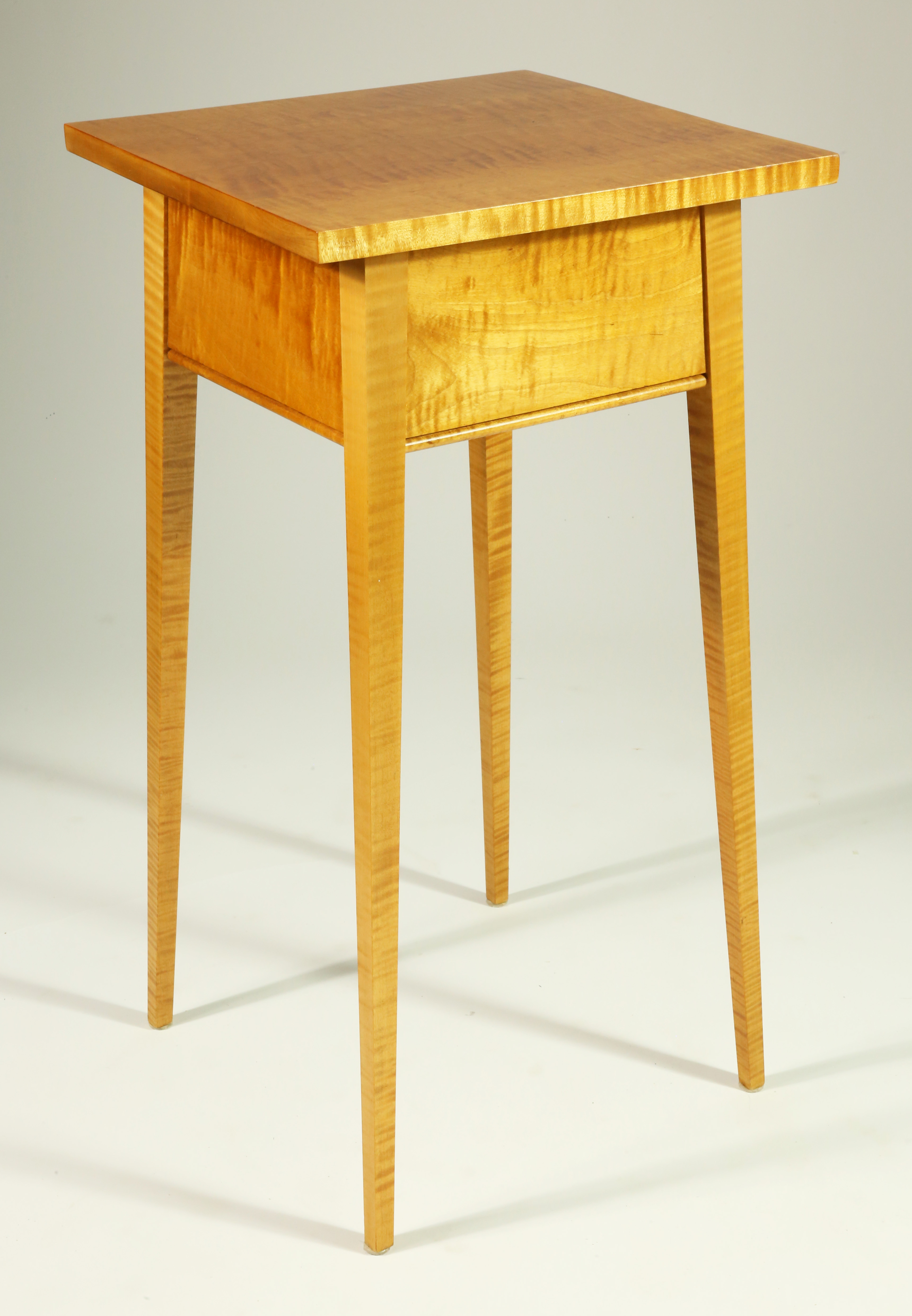 Contemporary Tiger Maple Stand on Square Tapered Legs - Contemporary ...