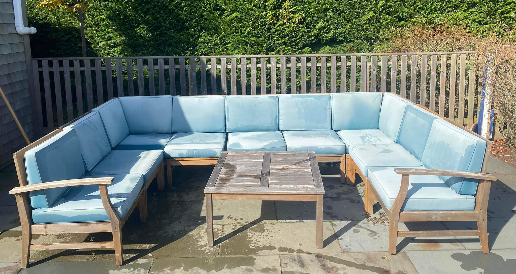 Nine Piece Sectional Teak Sofa - Nine Piece Sectional Teak Sofa and ...