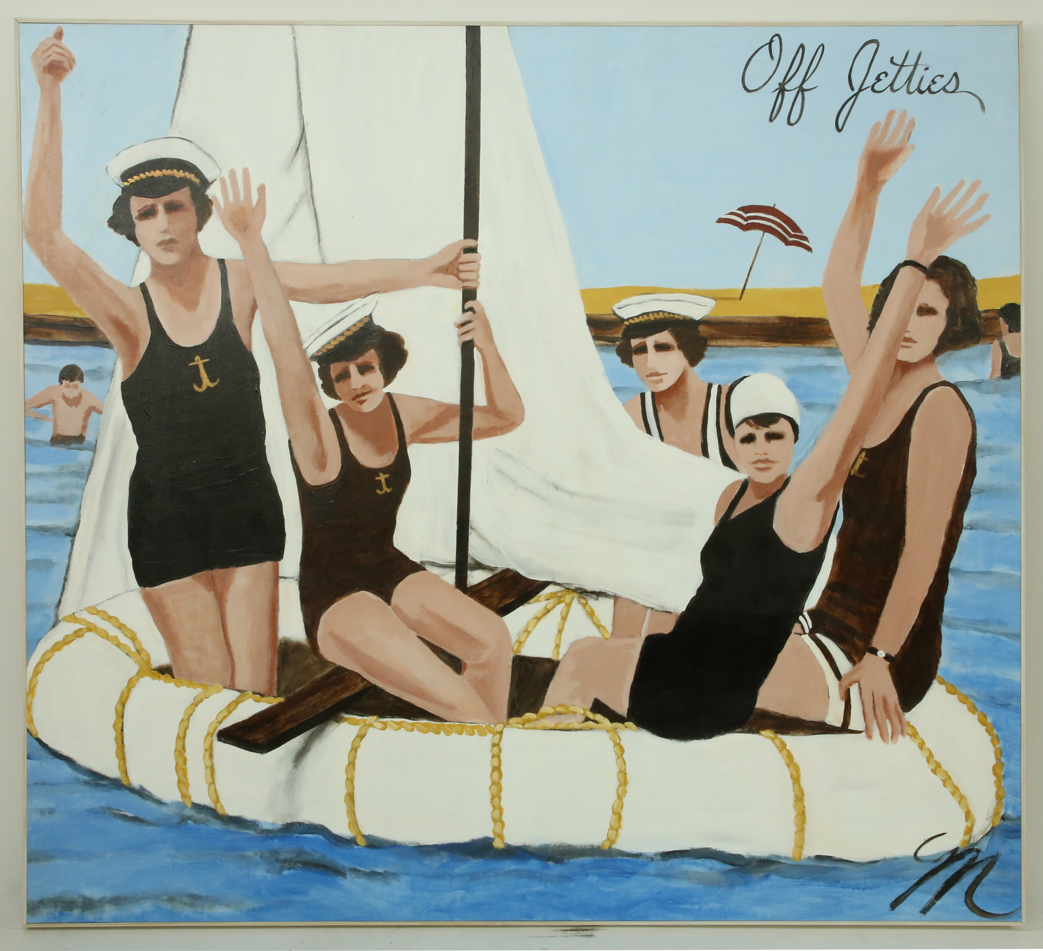 Molly Dee Oil on Canvas "Off Jetties" - Molly Dee Oil on Canvas "Off ...