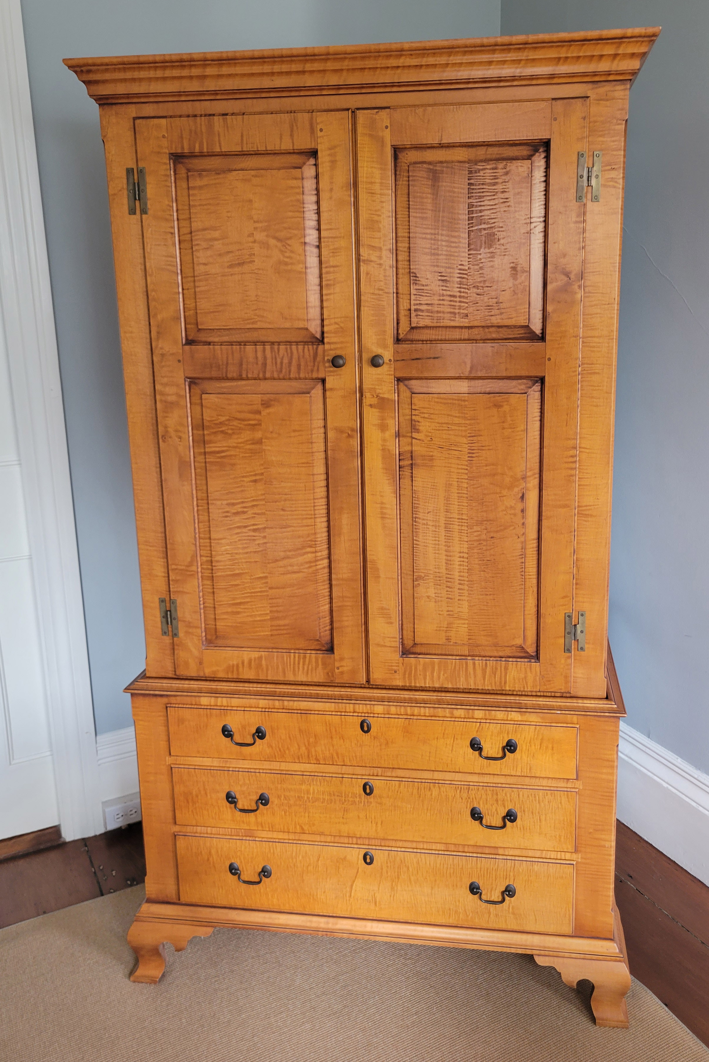 Eldred Wheeler Tiger Maple Cupboard Contemporary - Eldred Wheeler ...