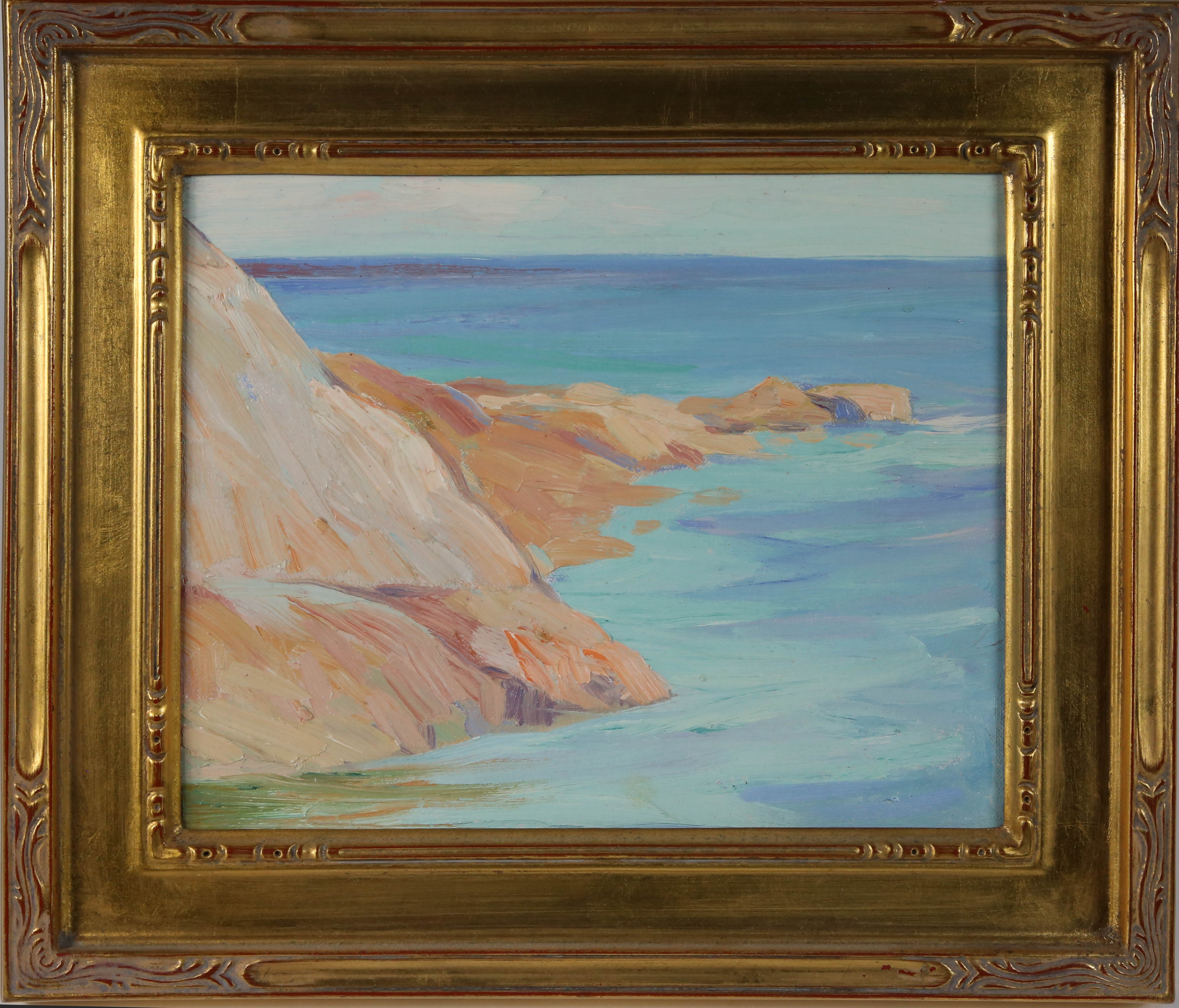 Elwyn George Gowen Oil on Board "Coastal Scene" - Elwyn George Gowen ...
