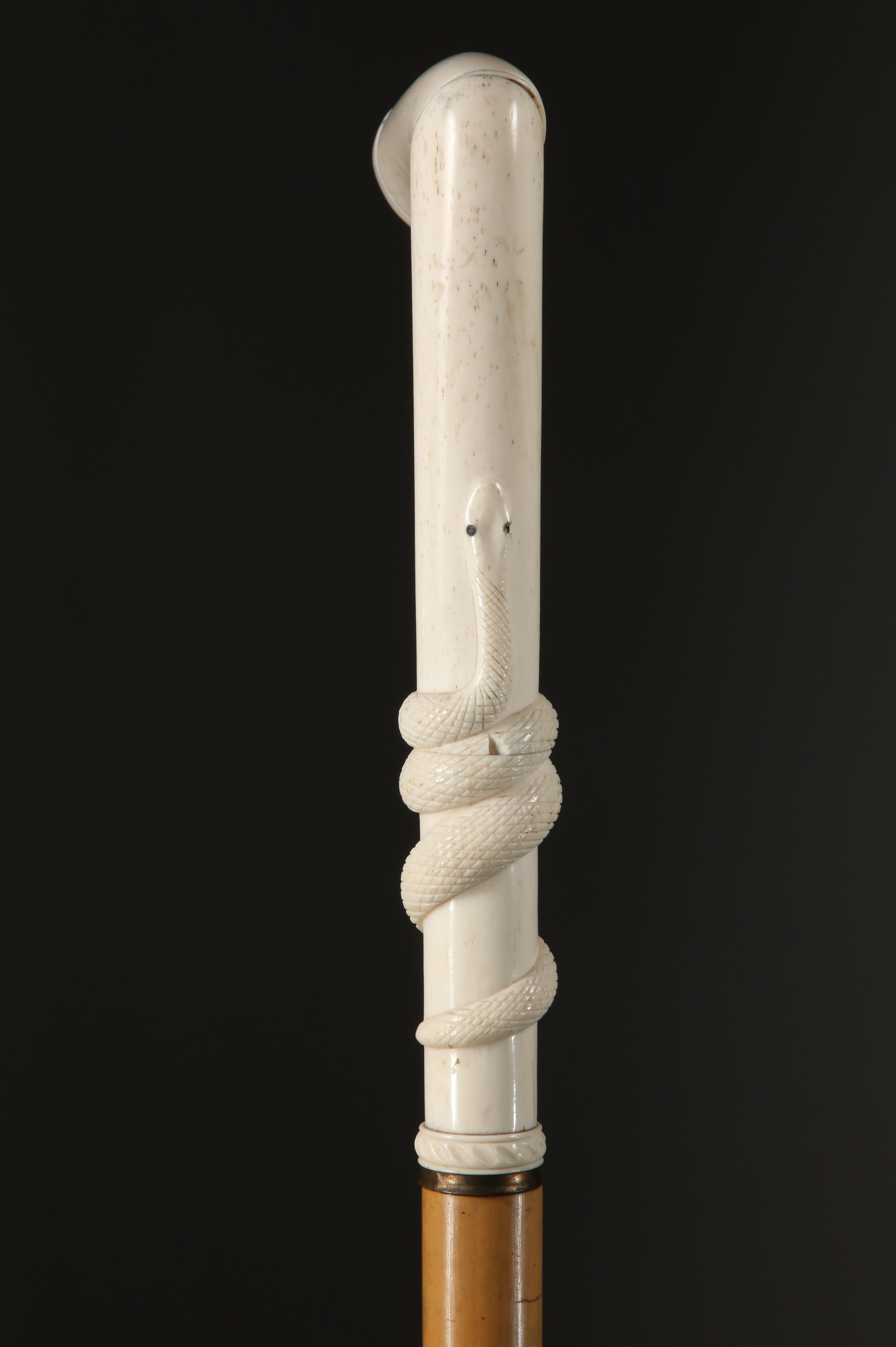 Whaleman Made Serpent Cane 19th Century - Whaleman Made Serpent Cane ...