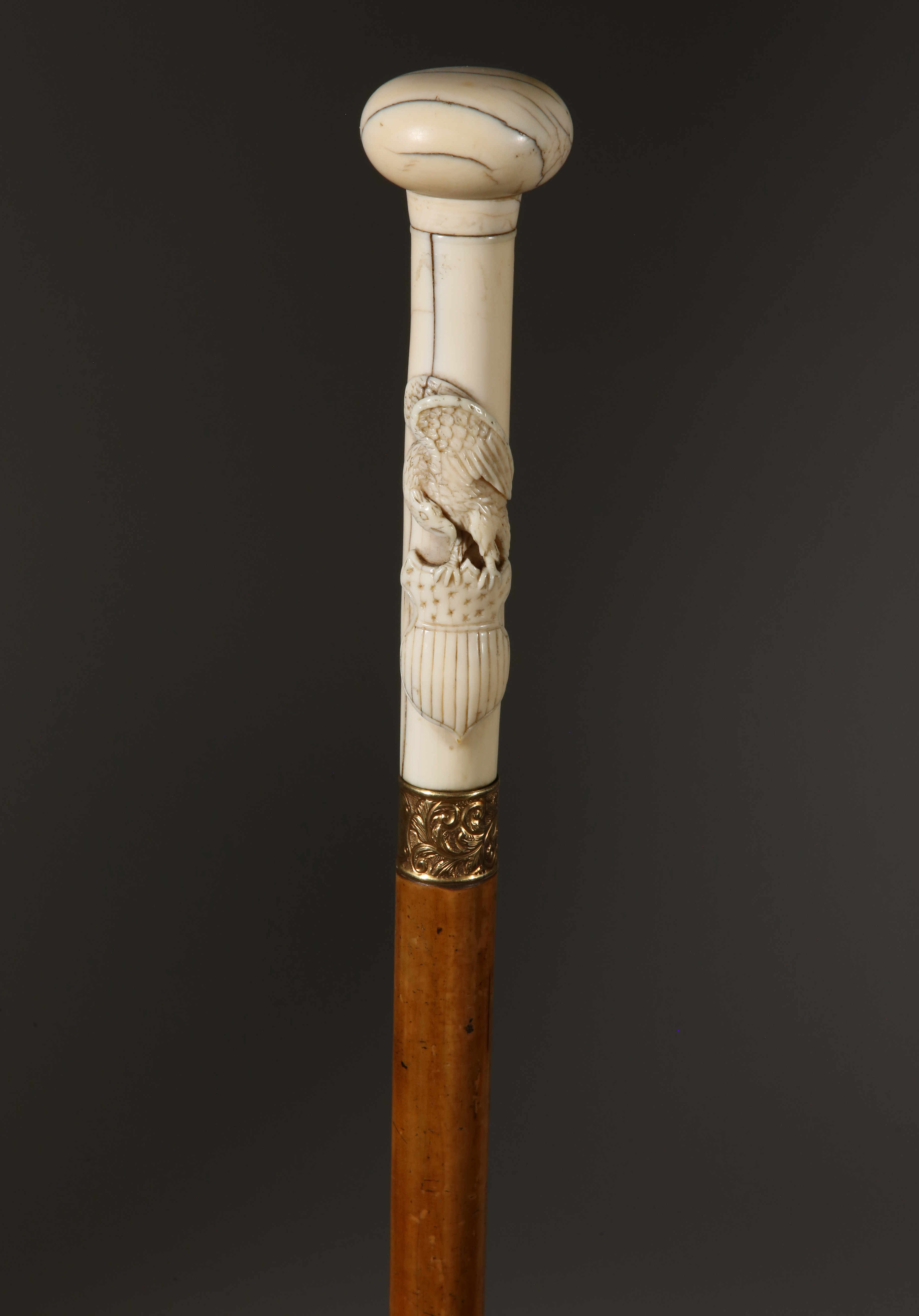 Whaleman Made Patriotic Walking Stick circa 1860s - American Patriotic ...