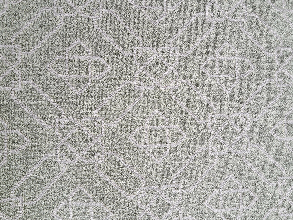 Stark Wool Carpet in Mint Green and White Geometric Pattern ...