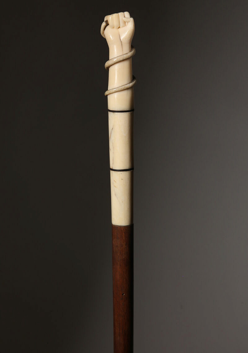 Whaleman Made Clenched Fist Walking Stick circa 1850 - Whaleman Made ...