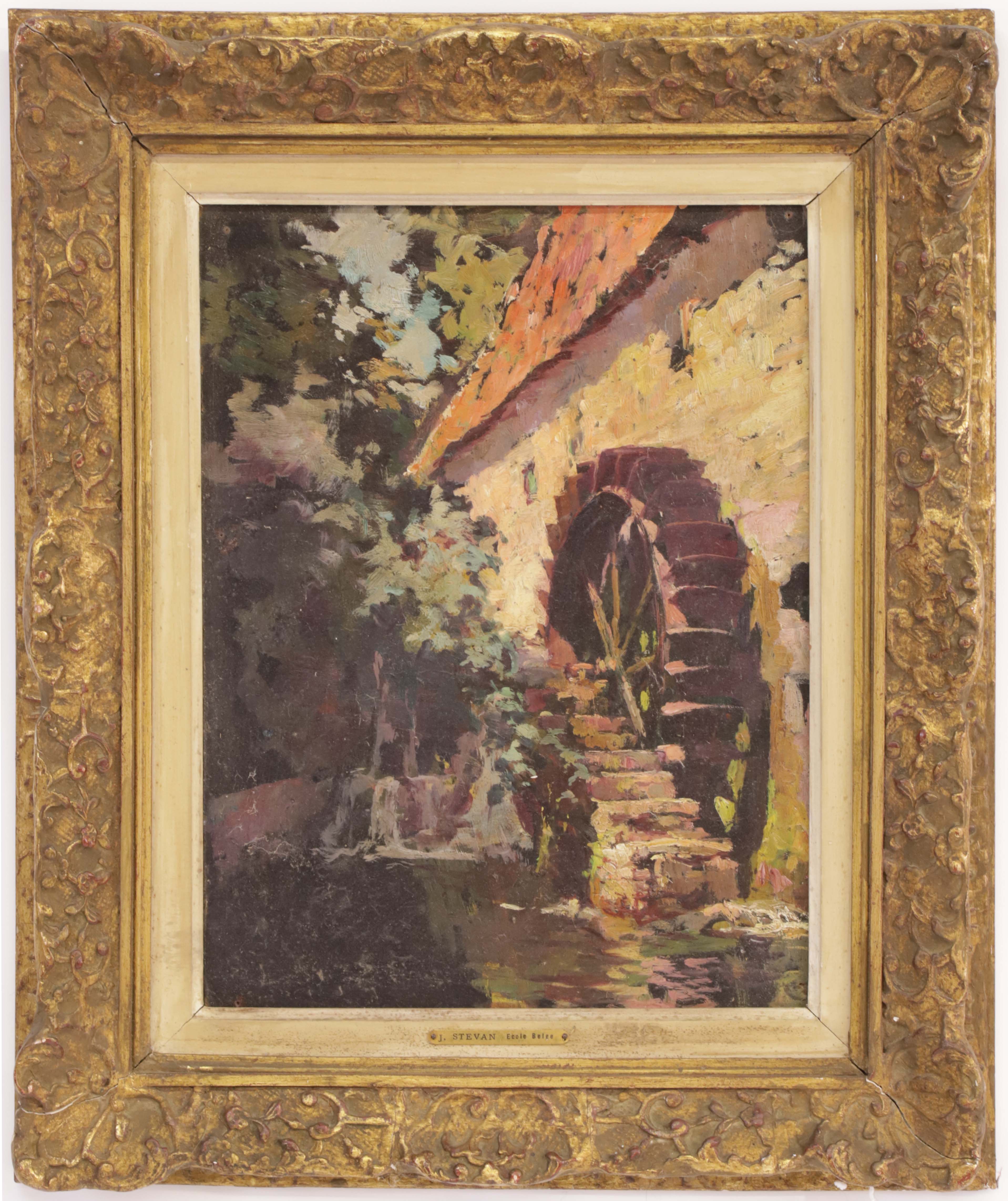 Jean Stevan Oil on Artist Board "Ecole Belge" - Rafael Osona Auctions ...
