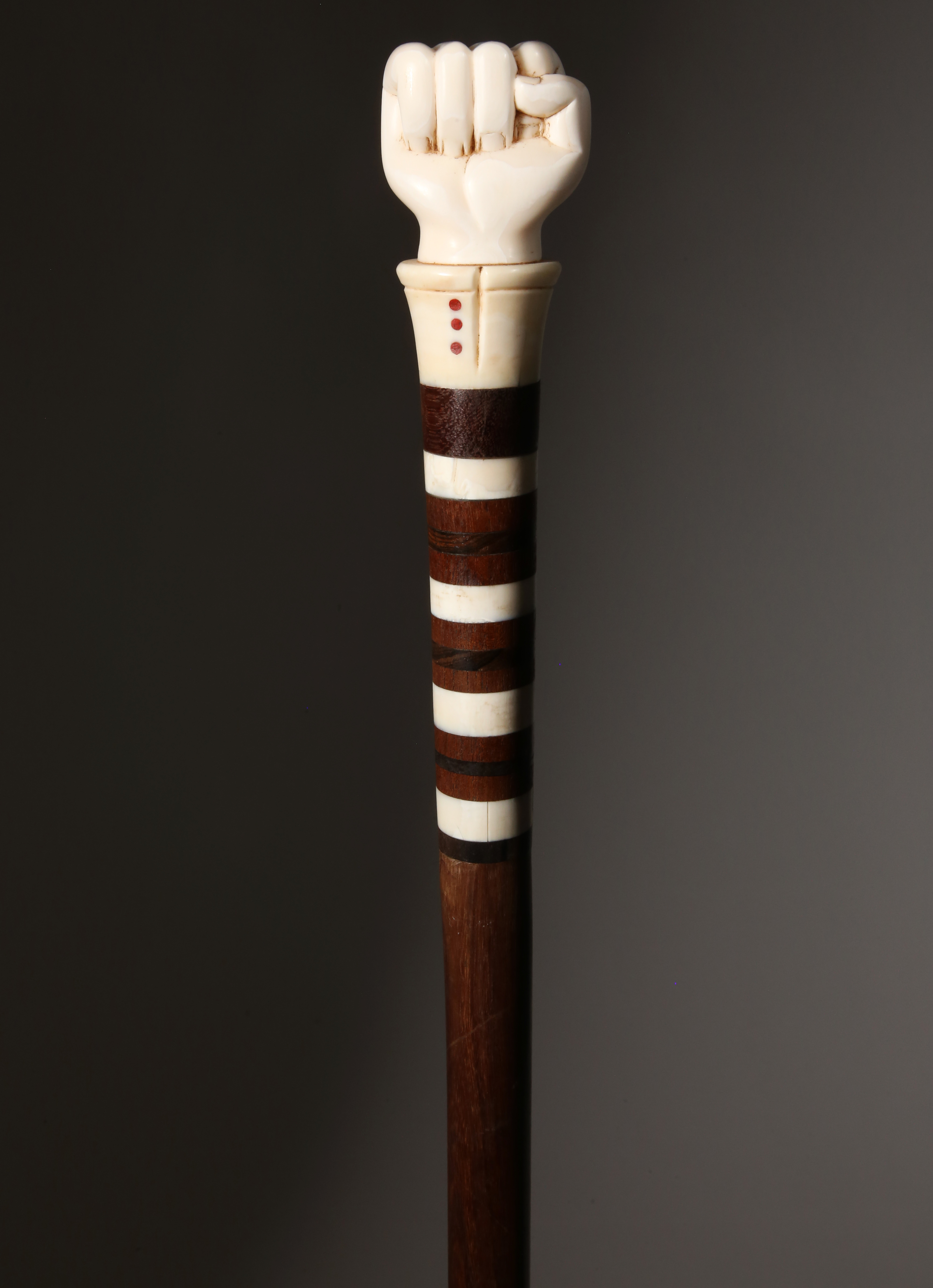 Whaleman Made Clenched Fist Walking Stick circa 1870 - Whaleman Made ...