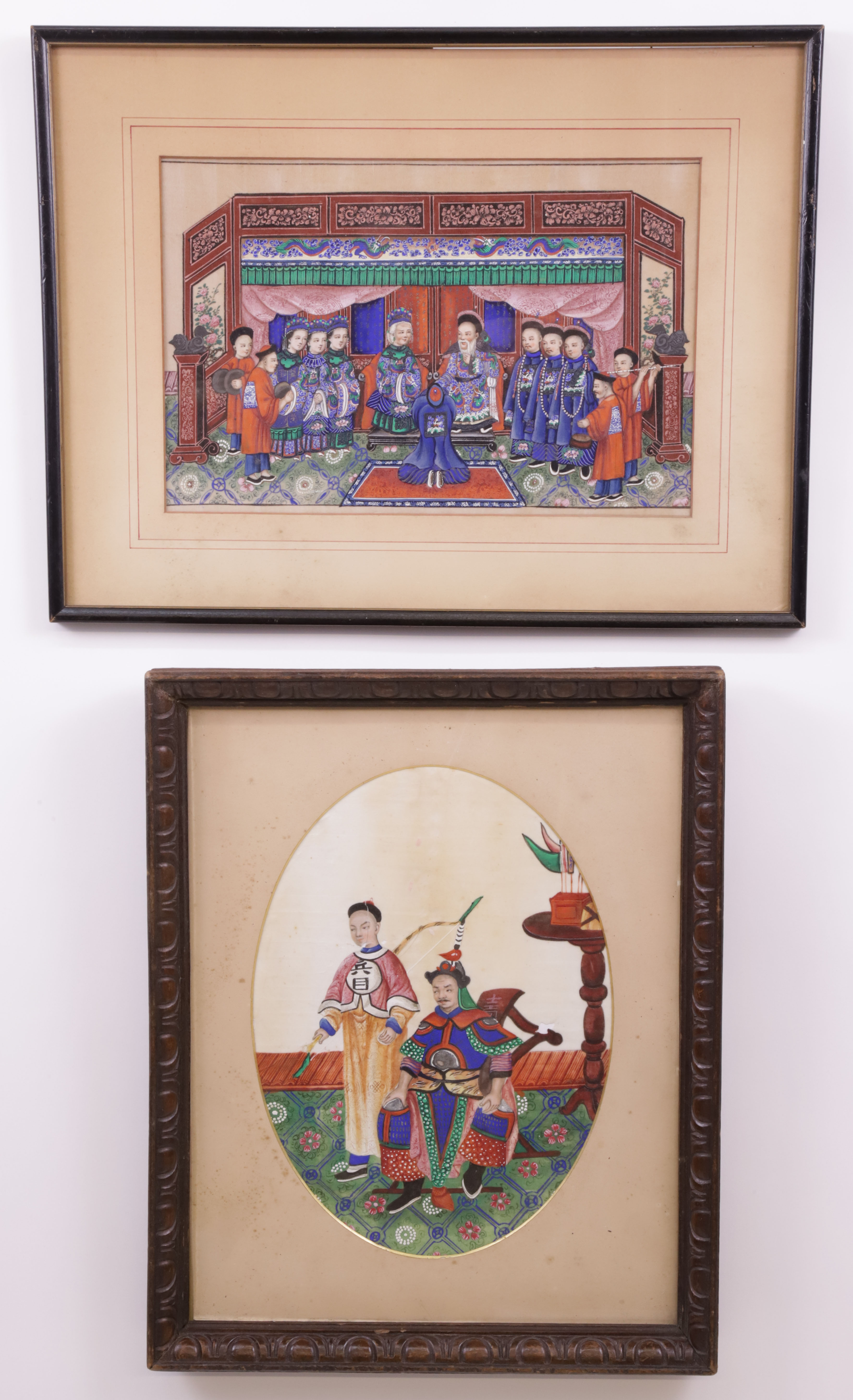 Two Chinese Export Watercolors on Pith Paper 19th Century - Two Chinese ...
