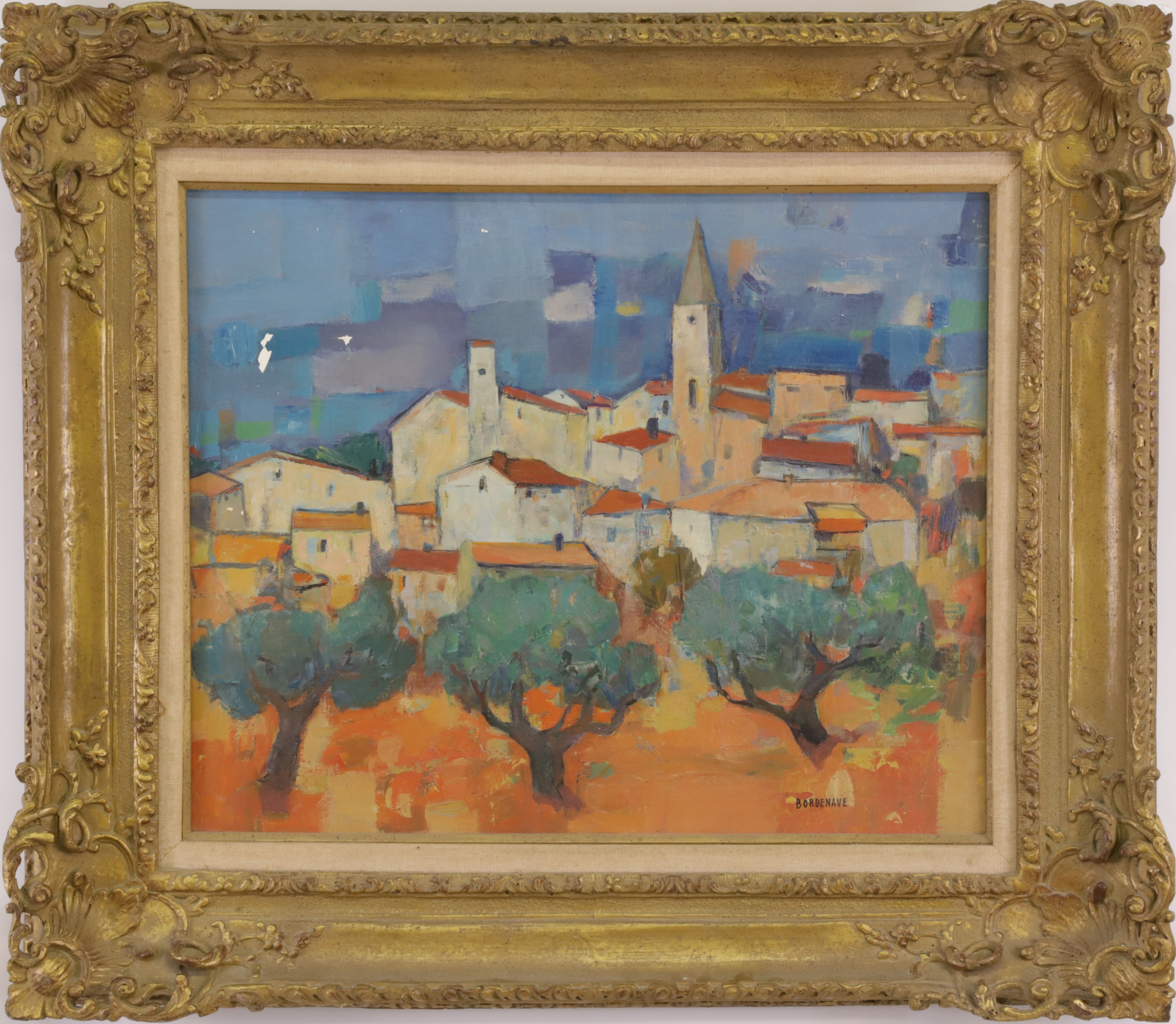 Pierre Bordenave (Paris 1900-1970) Oil on Canvas "Villagescape ...