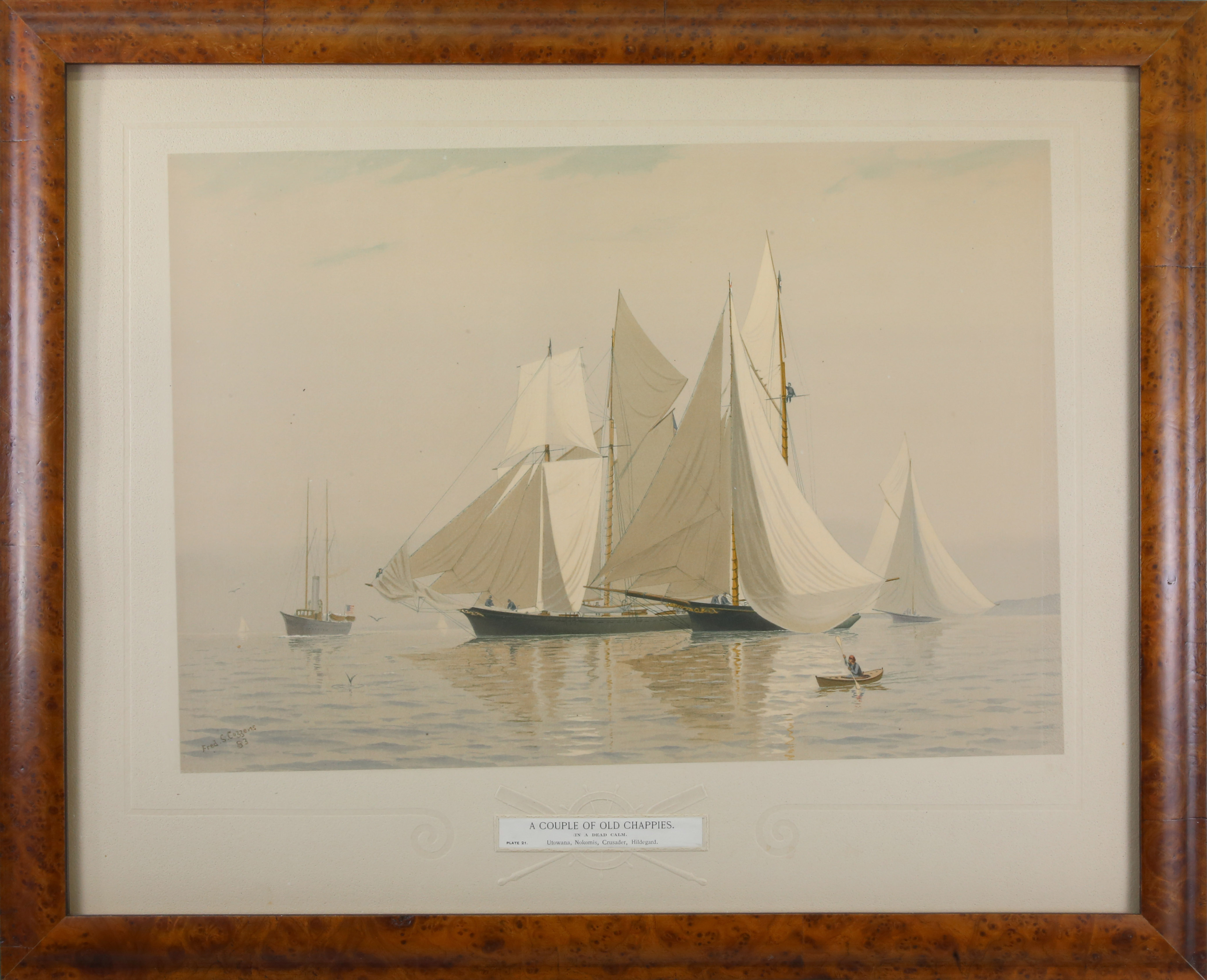 Frederick S. Cozzens Yachting Series Lithograph "A Couple of Old ...