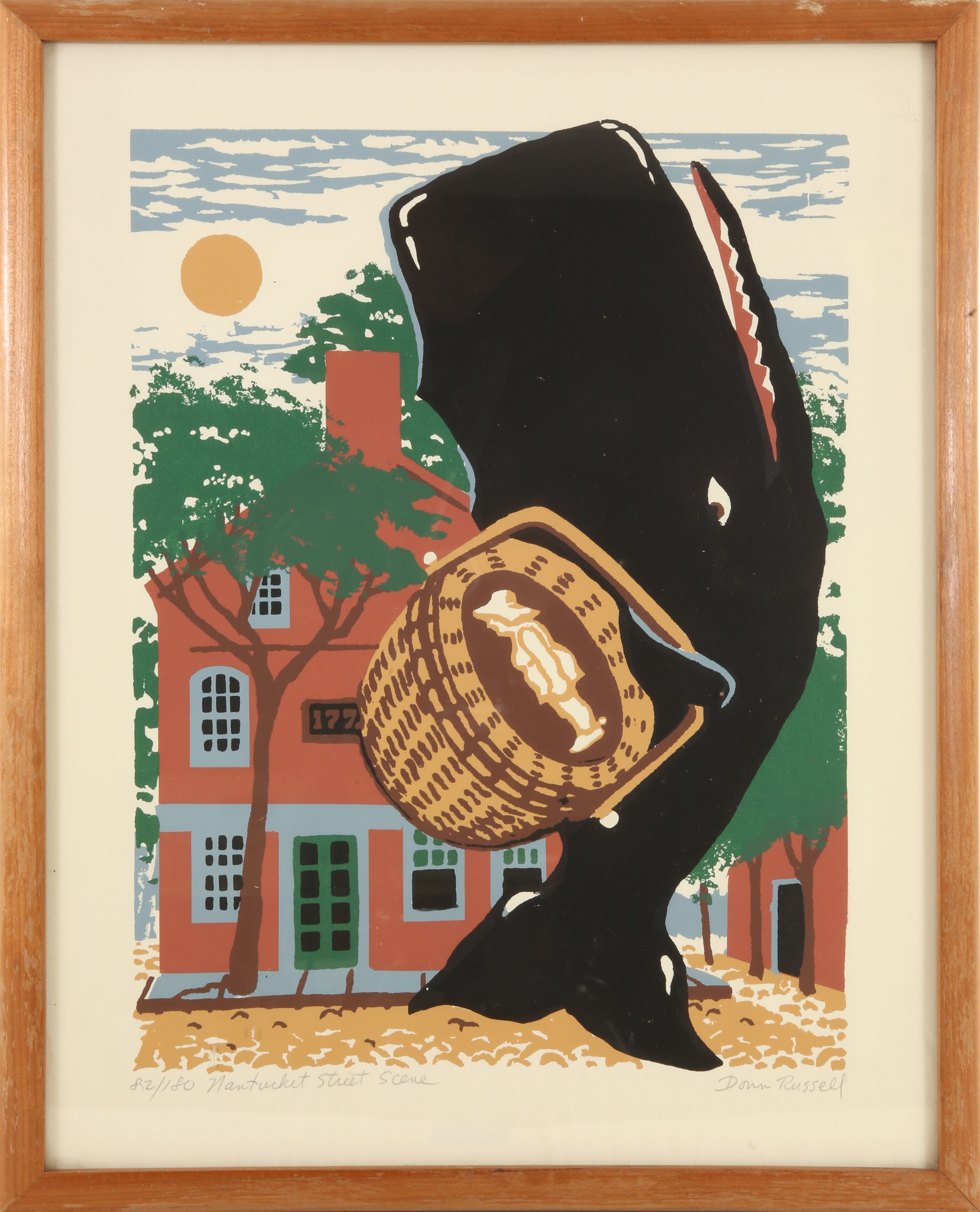 Donn Russell Limited Edition Lithograph Silkscreen "Nantucket Street ...